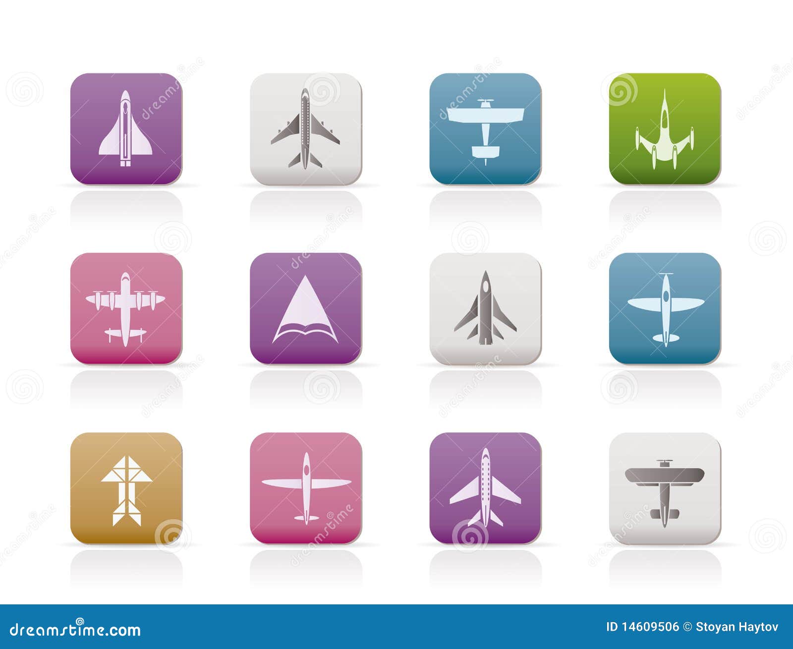 Tipi Differenti Di Icone Piane Illustrazione Vettoriale - Illustrazione ...