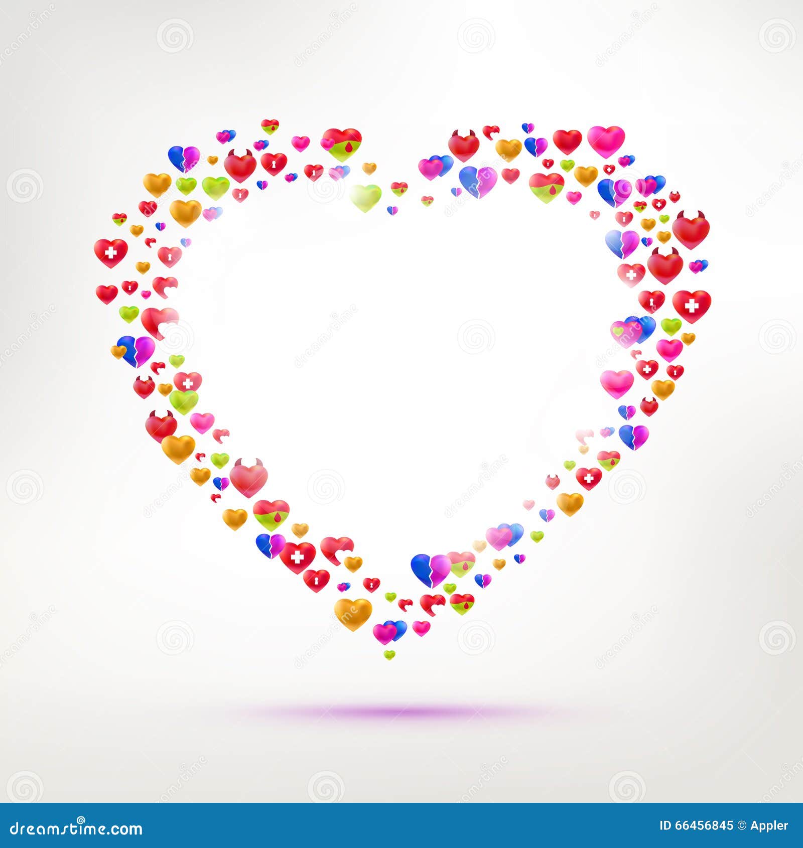 Tipi Differenti Di Simboli Di Amore Illustrazione Vettoriale ...