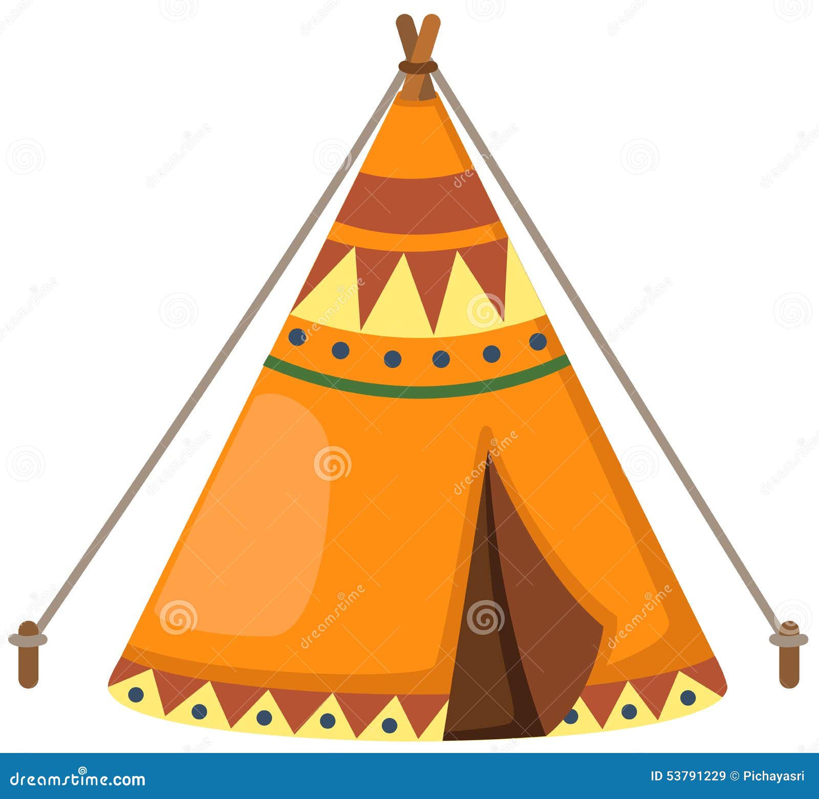 Tipi indien illustration de vecteur. Illustration du coloré - 53791229