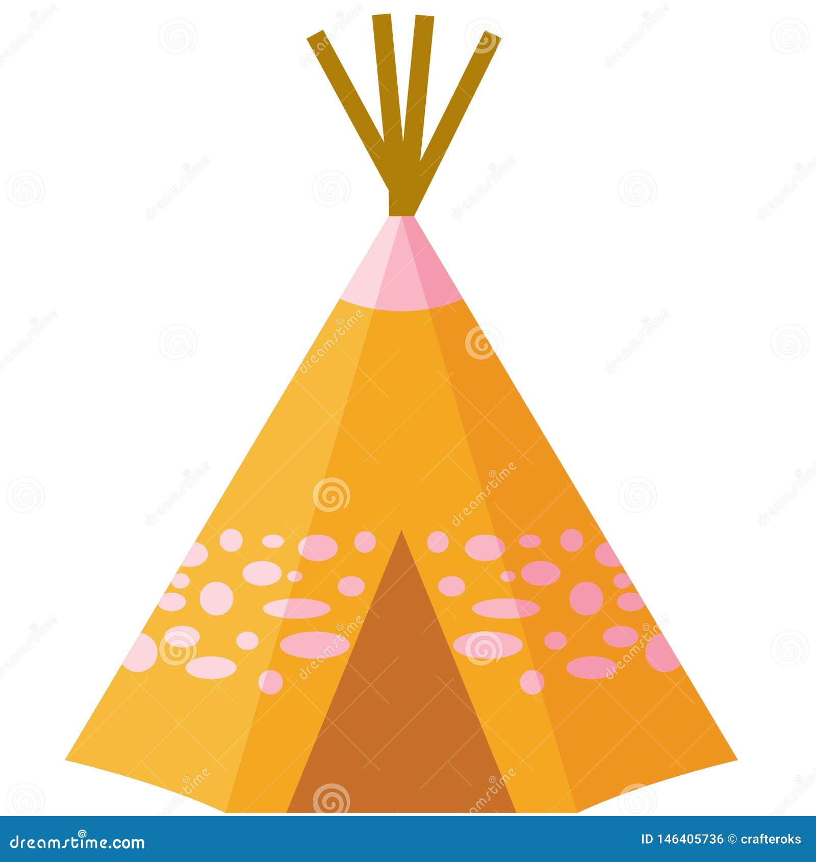 Tipi Teepee Vector Eps Illustration By Crafteroks | CartoonDealer.com ...
