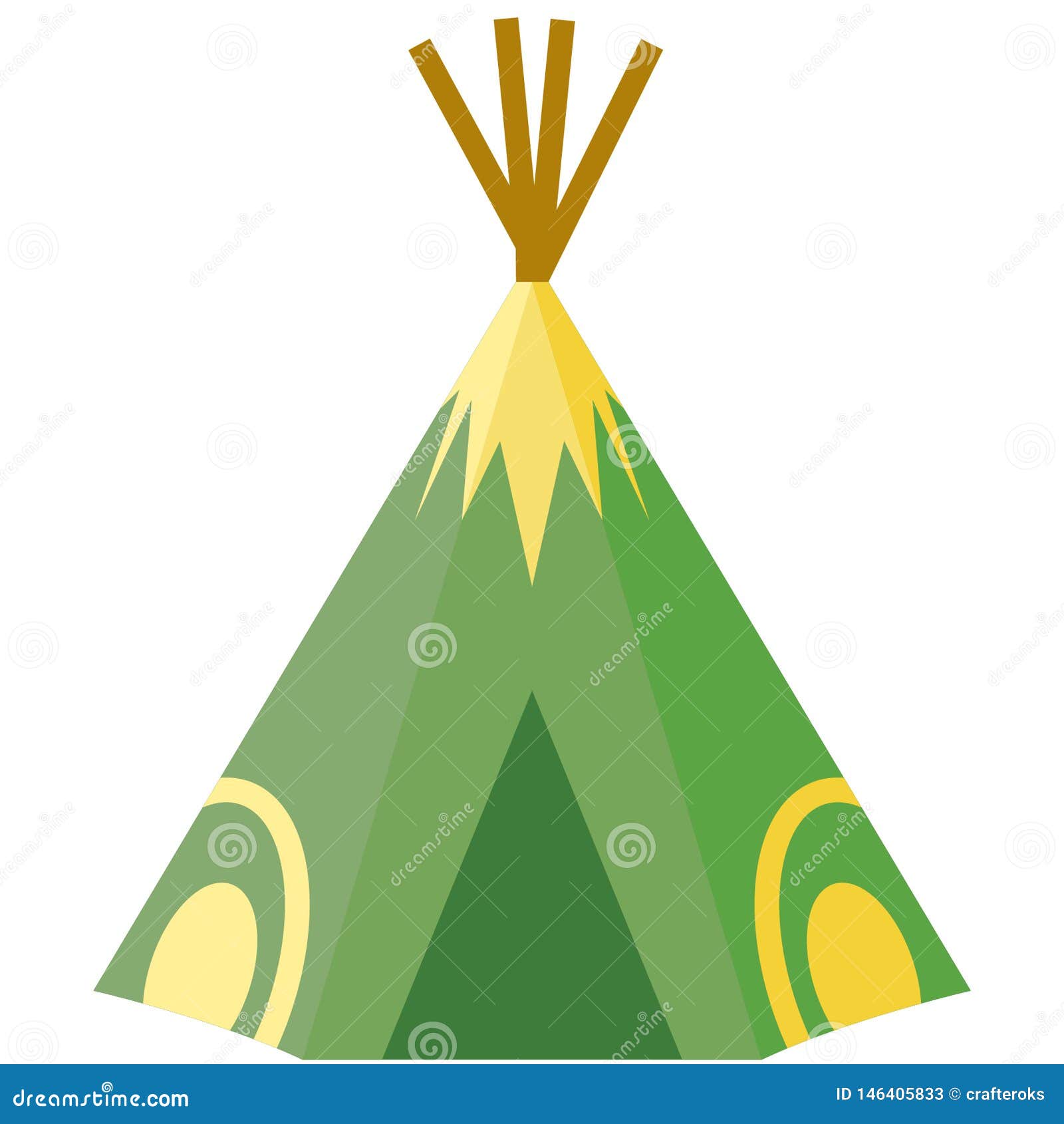 Tipi Teepee Vector Eps Illustration by Crafteroks Stock Vector ...