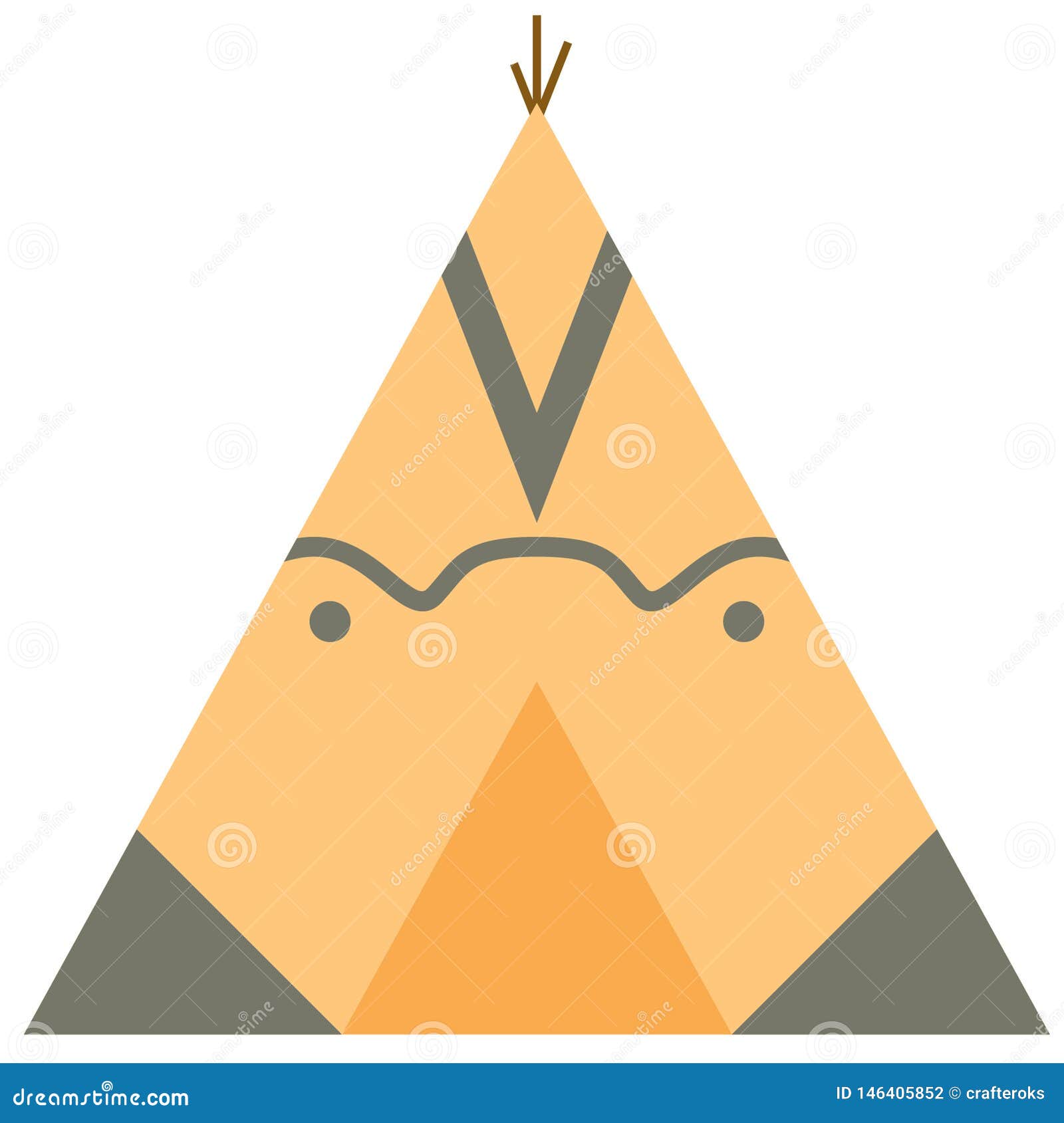 Tipi Teepee Vector Eps Illustration By Crafteroks | CartoonDealer.com ...