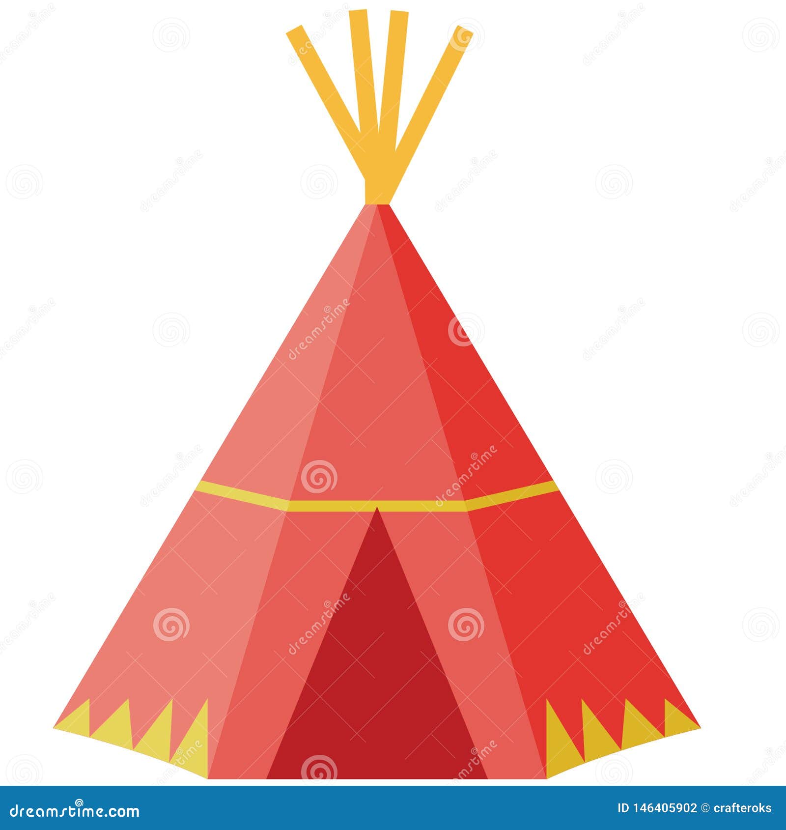 Tipi Teepee Vector Eps Illustration By Crafteroks | CartoonDealer.com ...
