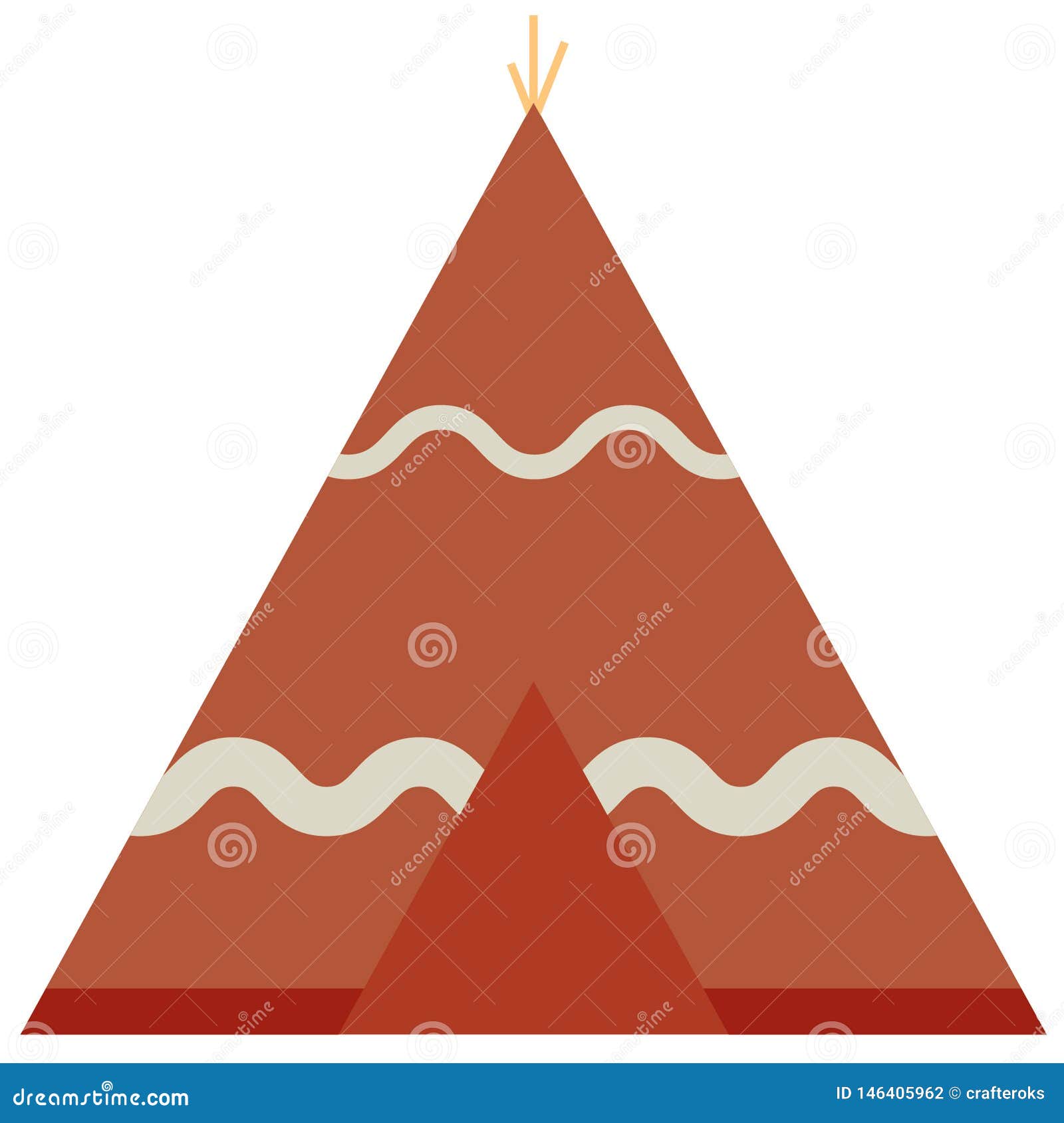 Tipi Teepee Vector Eps Illustration by Crafteroks Stock Vector - Illustration of native ...