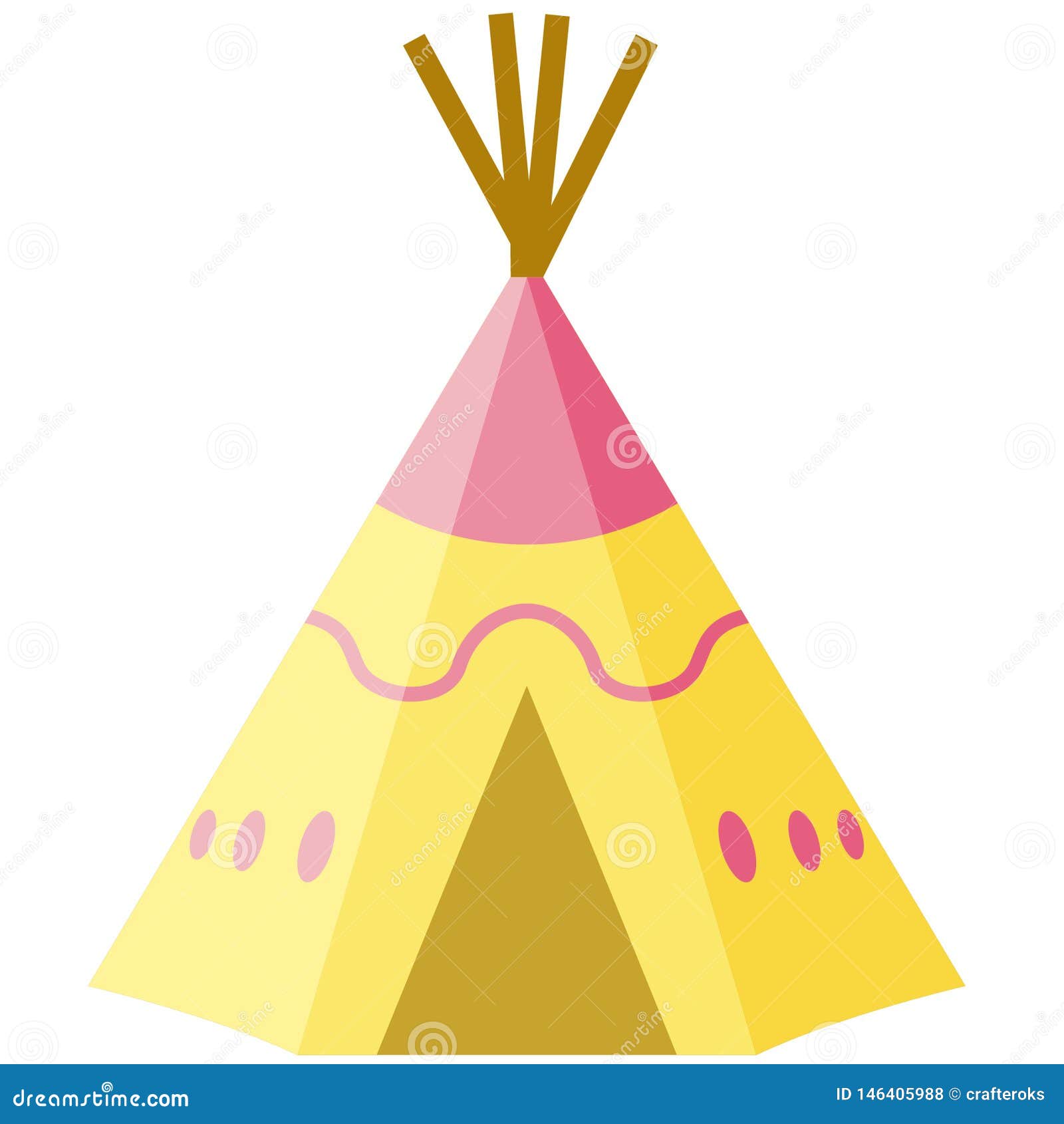 Tipi Teepee Vector Eps Illustration by Crafteroks Stock Vector ...