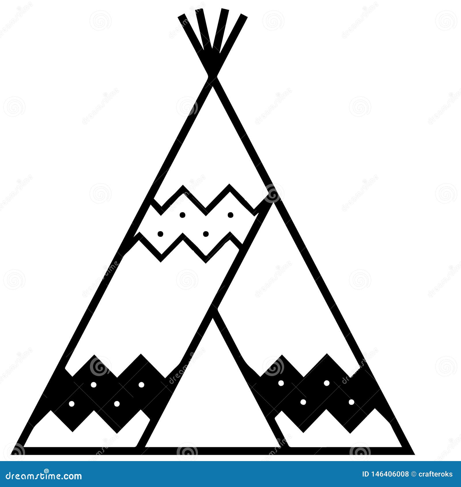 Tipi Teepee Vector Eps Illustration by Crafteroks Stock Vector ...