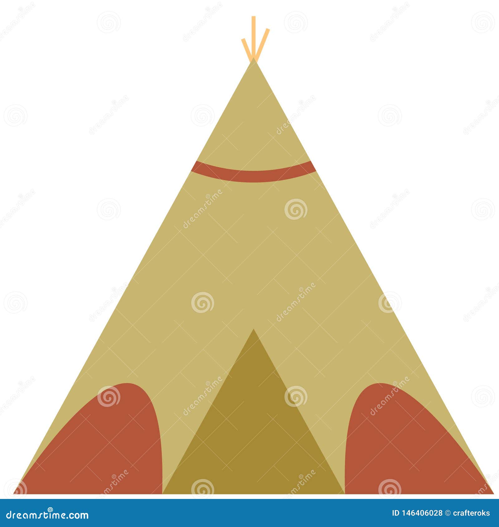 Tipi Teepee Vector Eps Illustration By Crafteroks | CartoonDealer.com ...