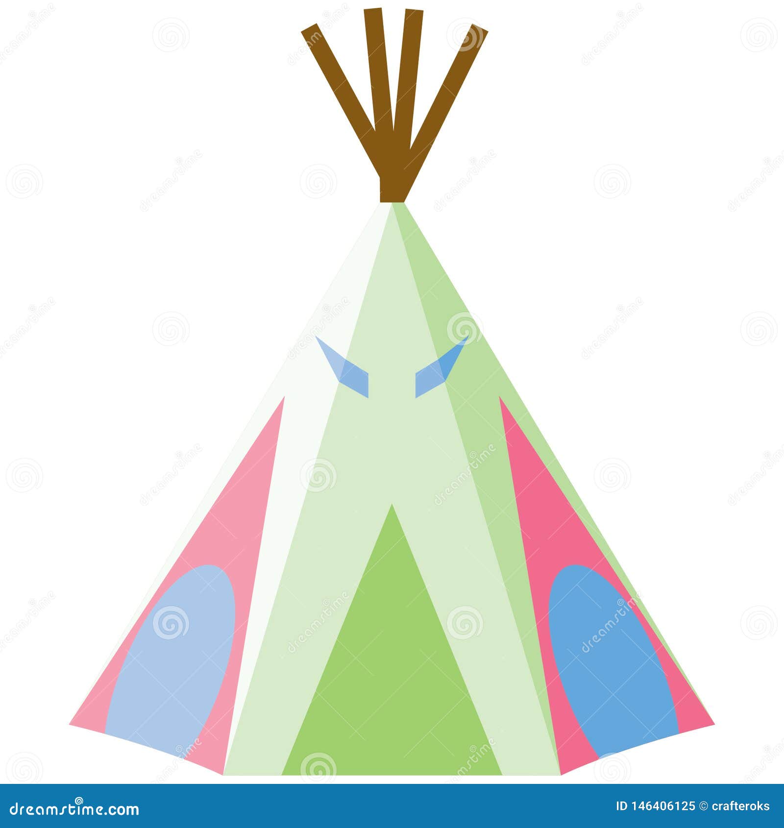 Tipi Teepee Vector Eps Illustration by Crafteroks Stock Vector ...