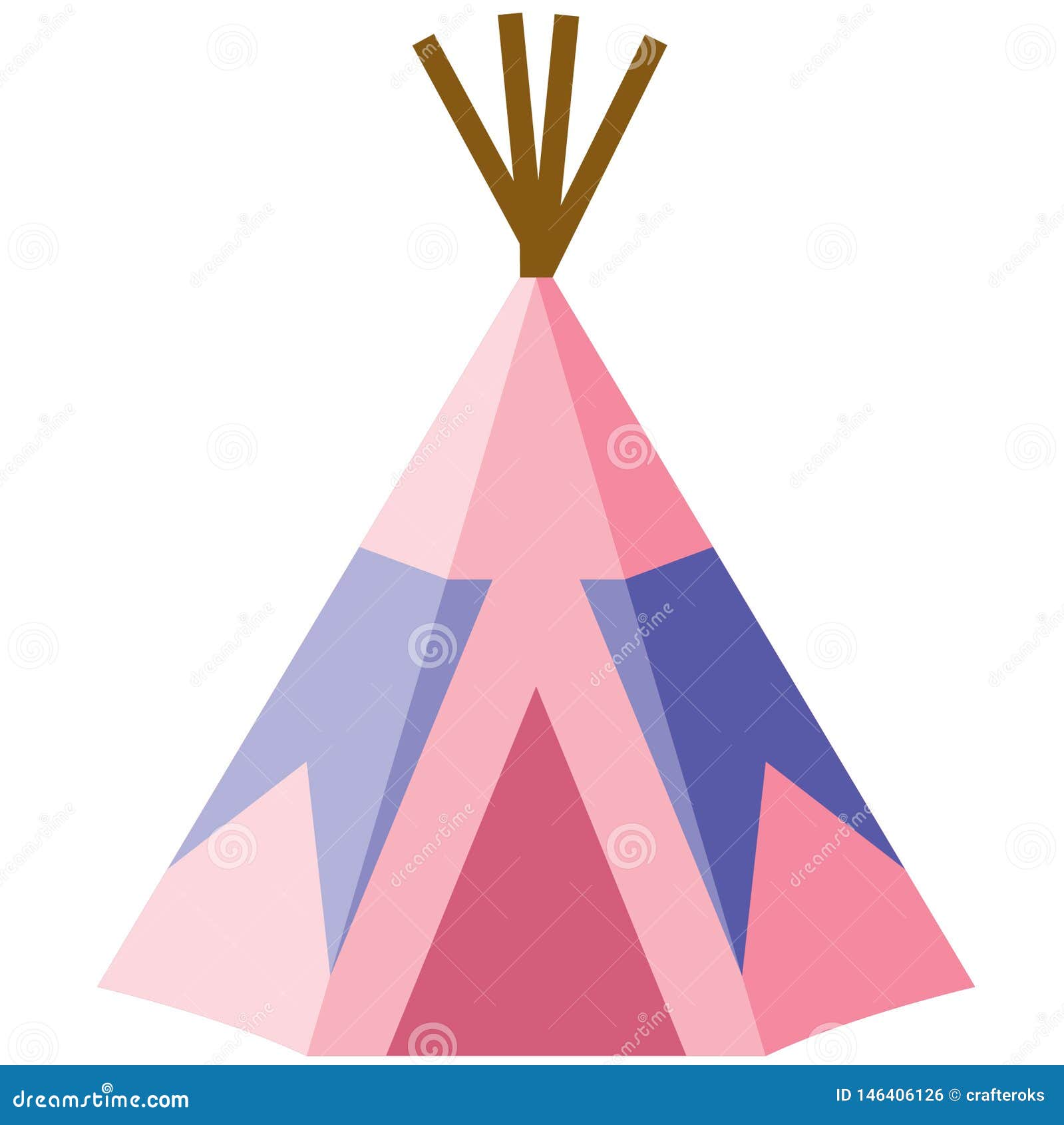Tipi Teepee Vector Eps Illustration by Crafteroks Stock Vector ...