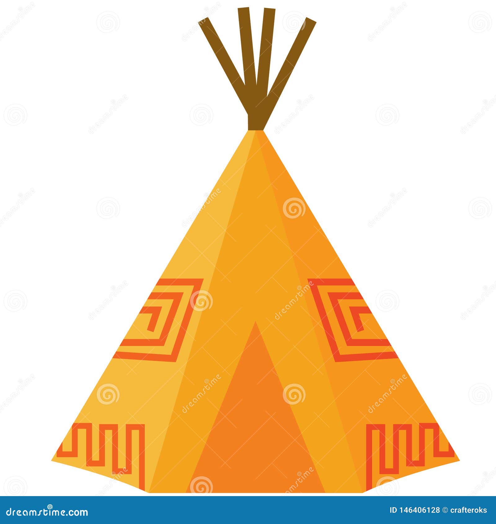 Tipi Teepee Vector Eps Illustration by Crafteroks Stock Vector ...