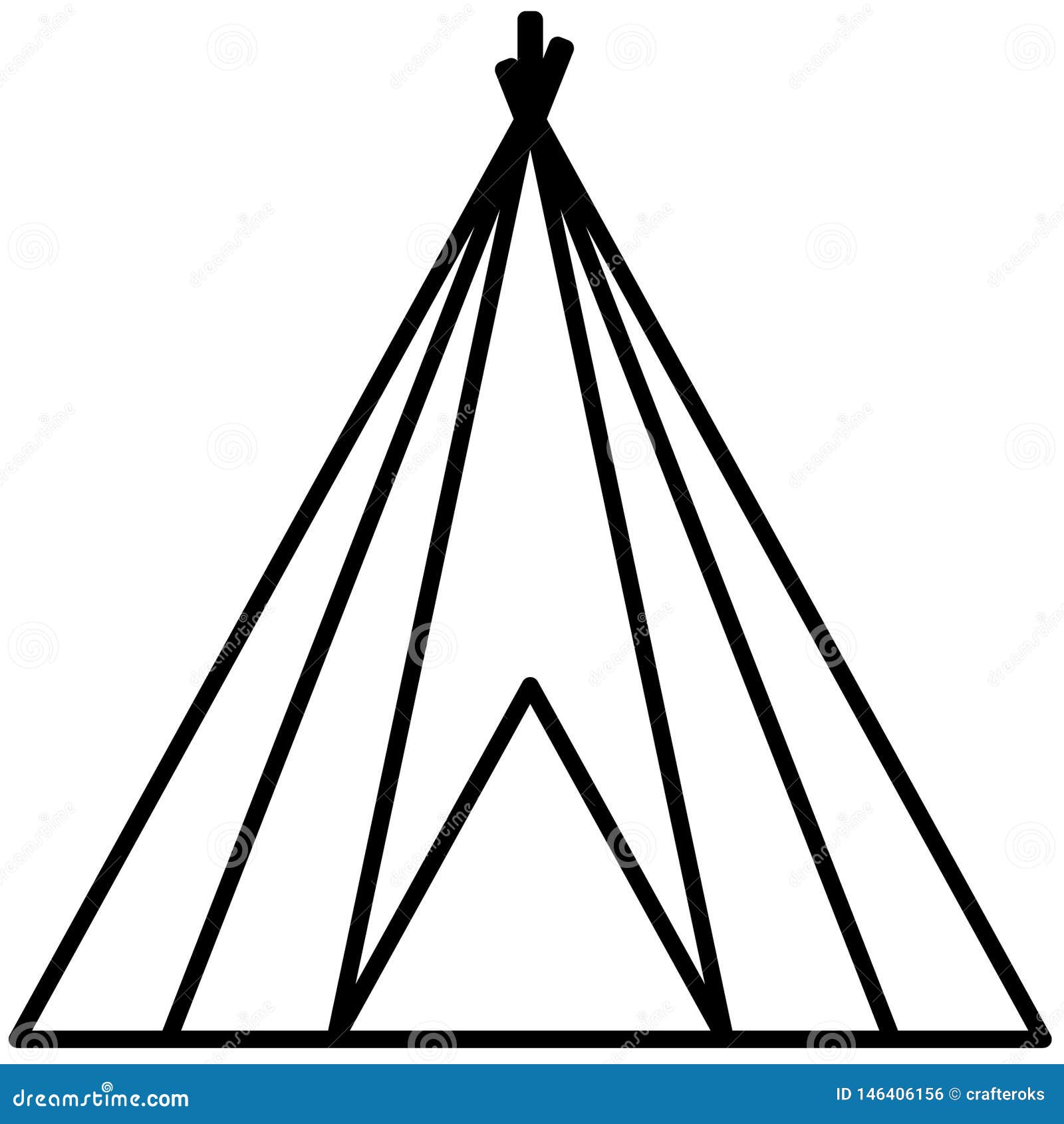 Tipi Teepee Vector Eps Illustration by Crafteroks Stock Vector - Illustration of amrican ...