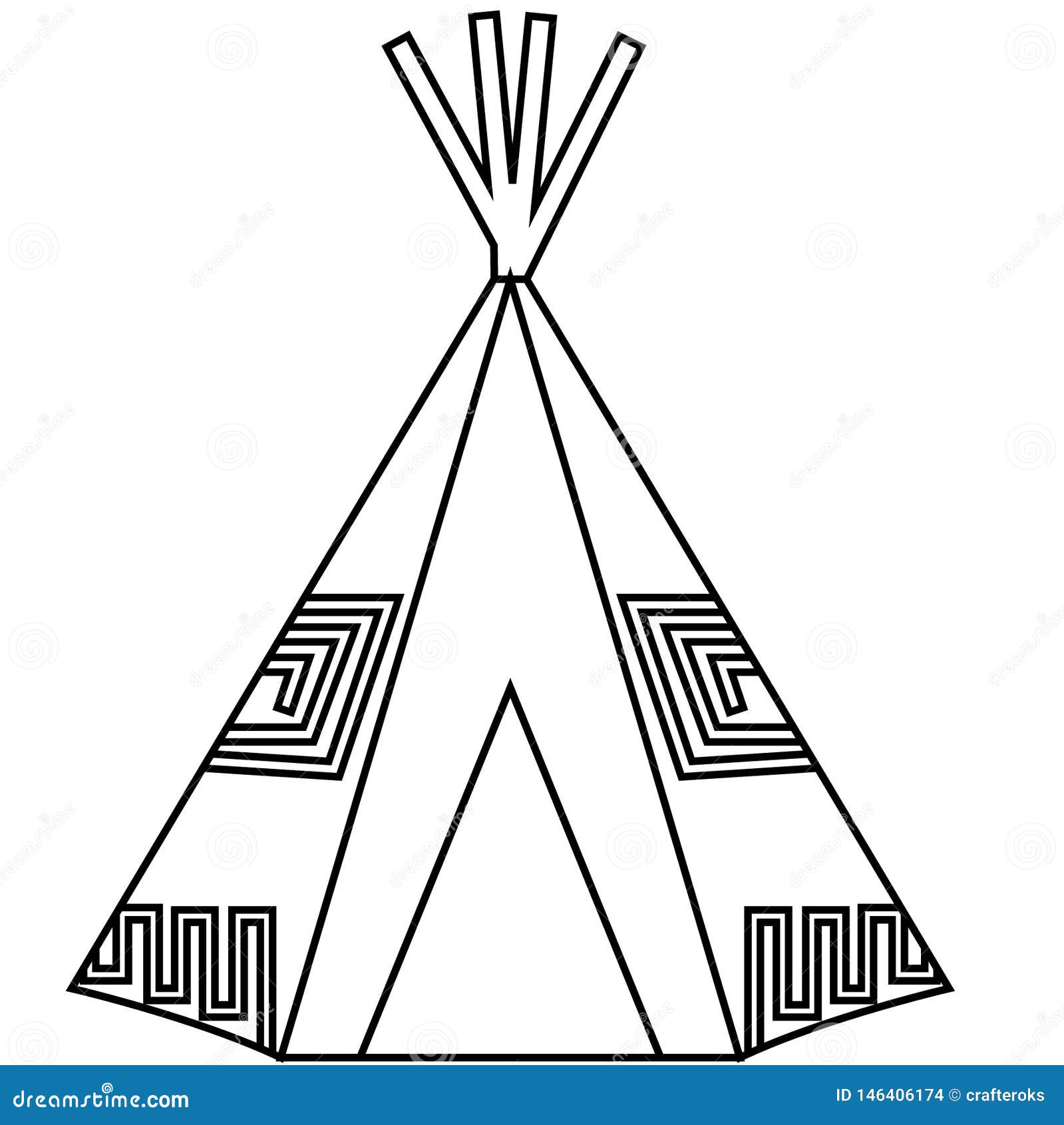 Tipi Teepee Vector Eps Illustration by Crafteroks Stock Vector ...