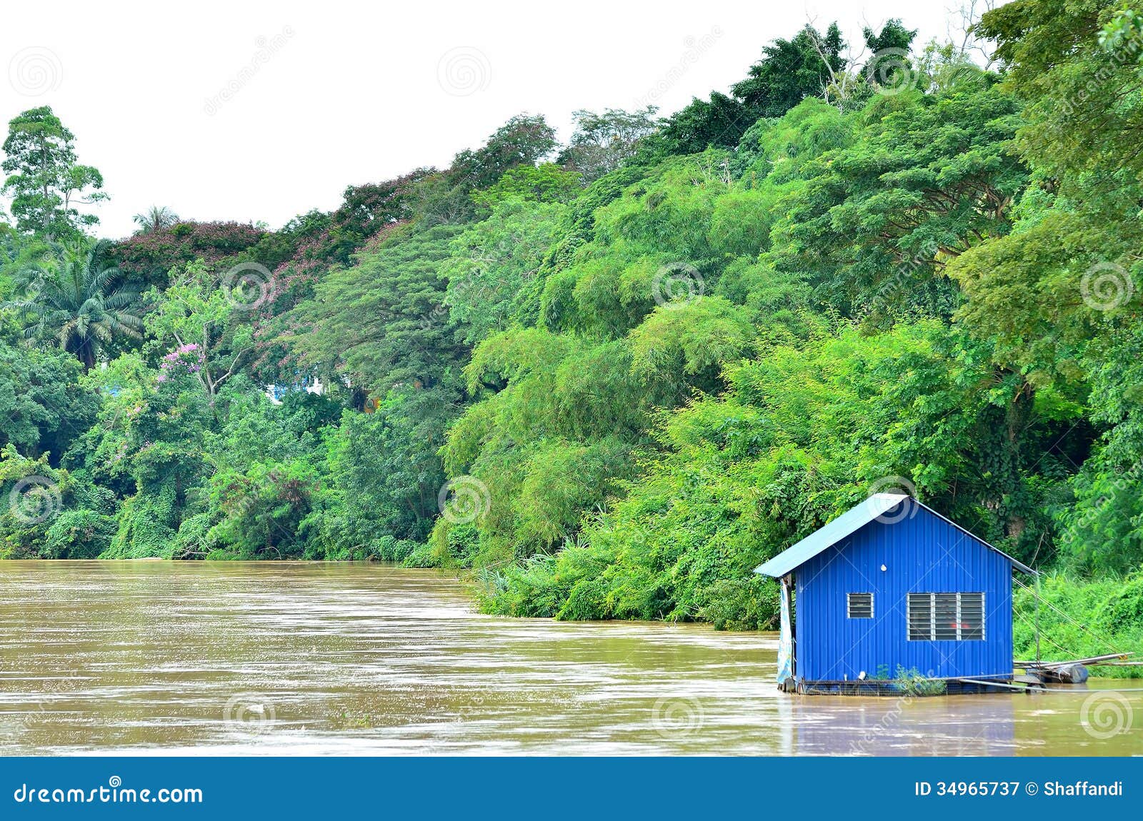 Tipical Houseboat stock image. Image of poor, river, mirror - 34965737