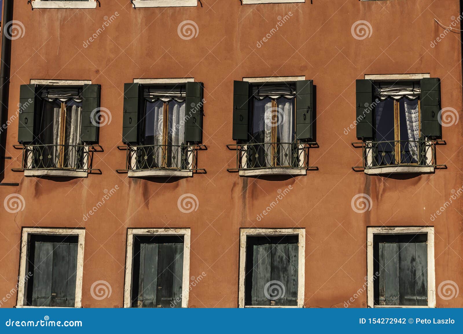 Tipical Windows in the Beautiful City of Venice Stock Photo - Image of ...