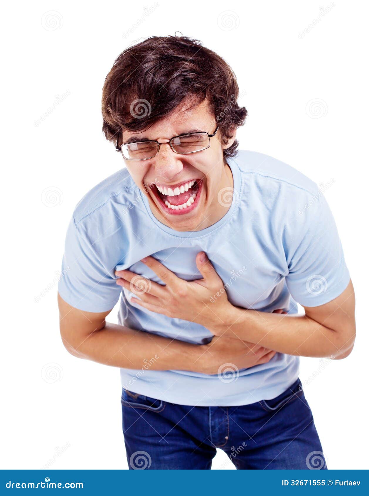 Tipo Con La Risata Calorosa Immagine Stock - Immagine di persona, umore ...