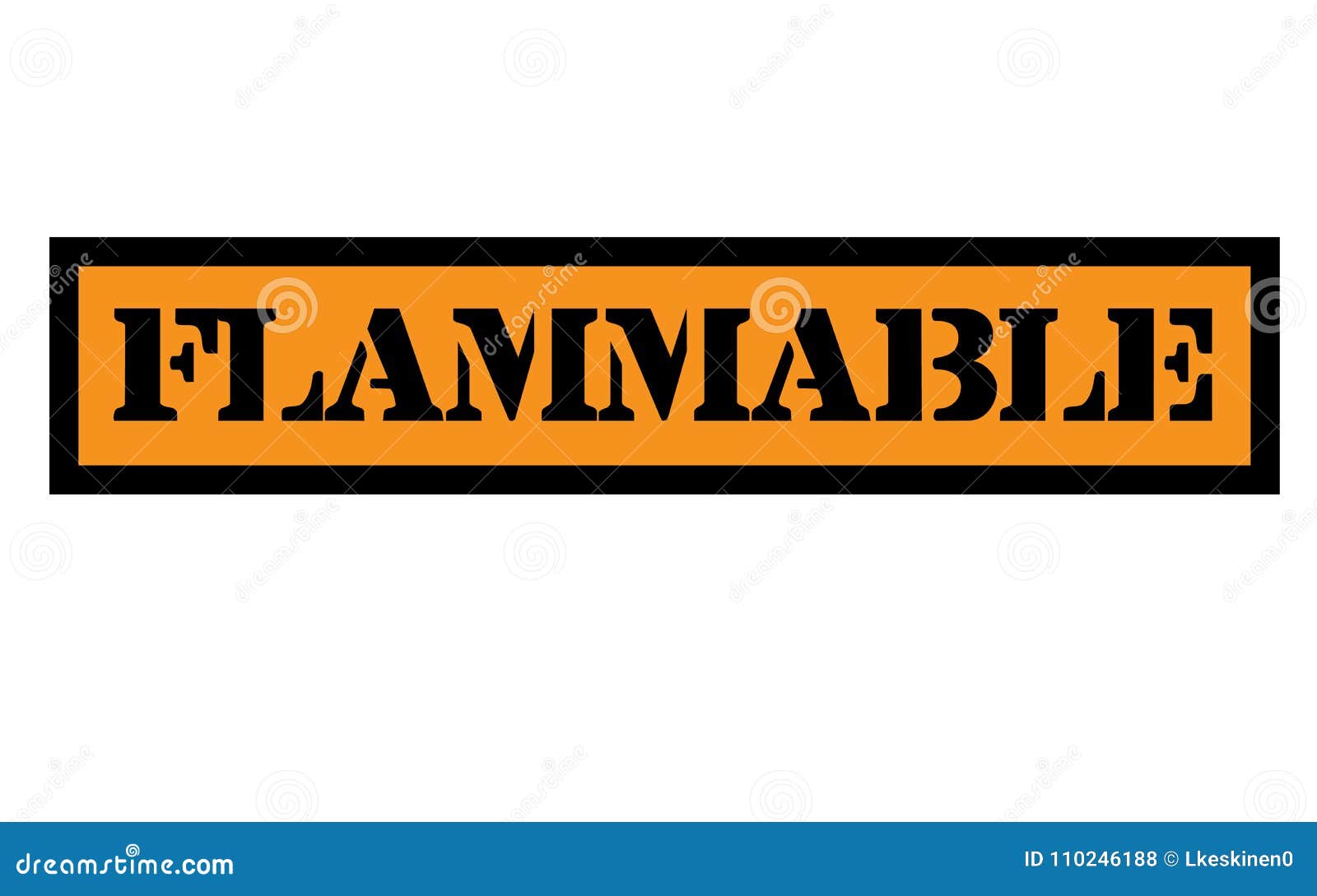 Tipo inflamable del sello ilustración del vector. Ilustración de golpe ...