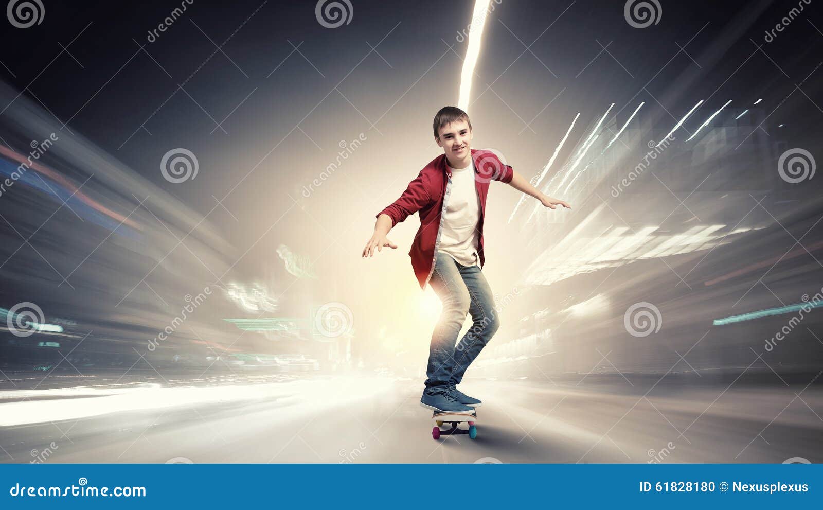 Tipo sul pattino fotografia stock. Immagine di gioventù - 61828180