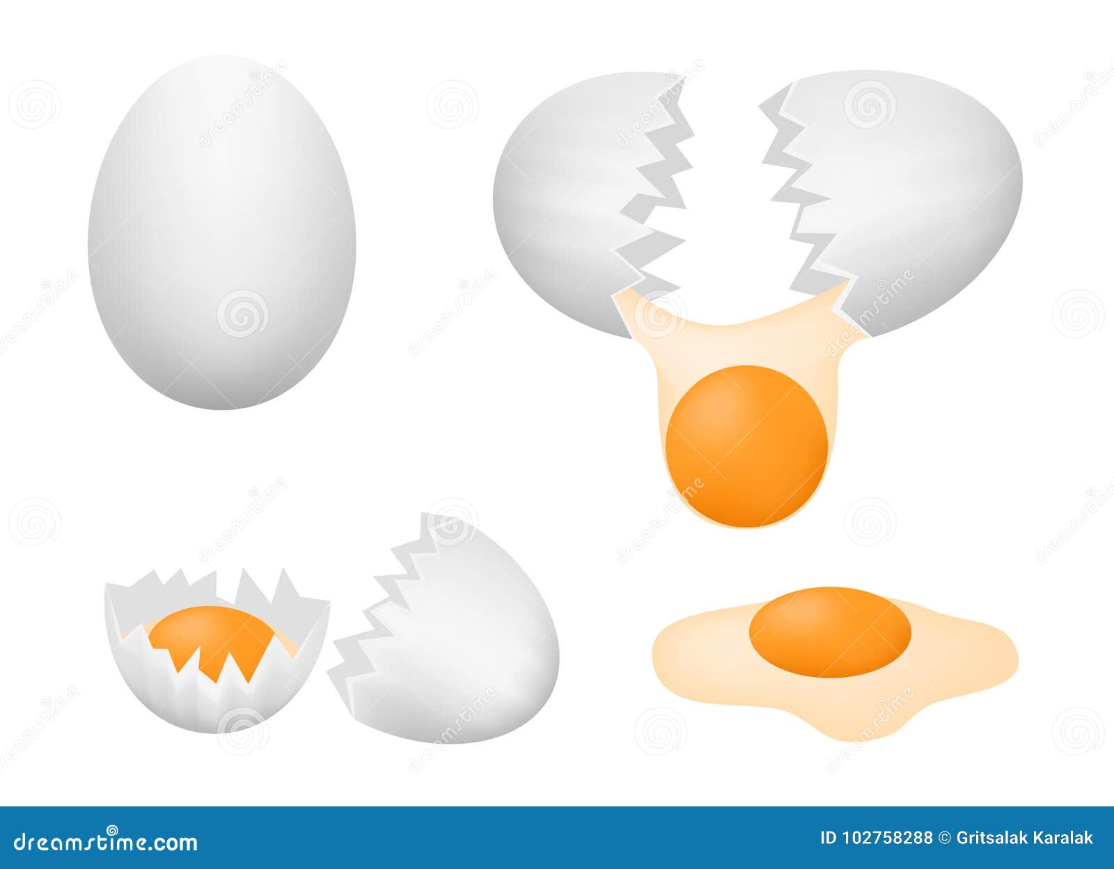 Tipo Yema De Huevo/4 De Vegg De Huevo Ilustración del Vector ...