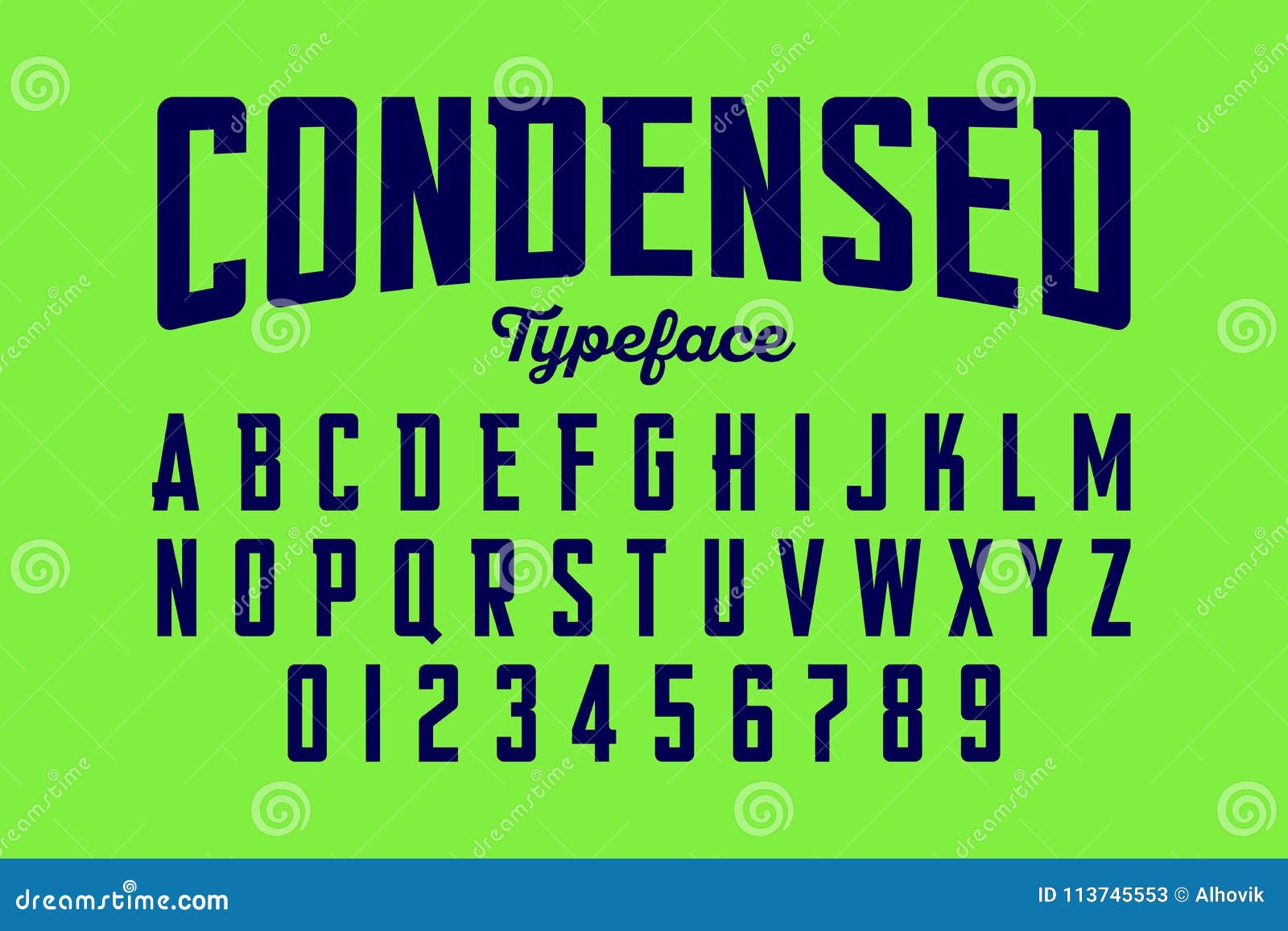 Tipografía condensada ilustración del vector. Ilustración de creativo ...