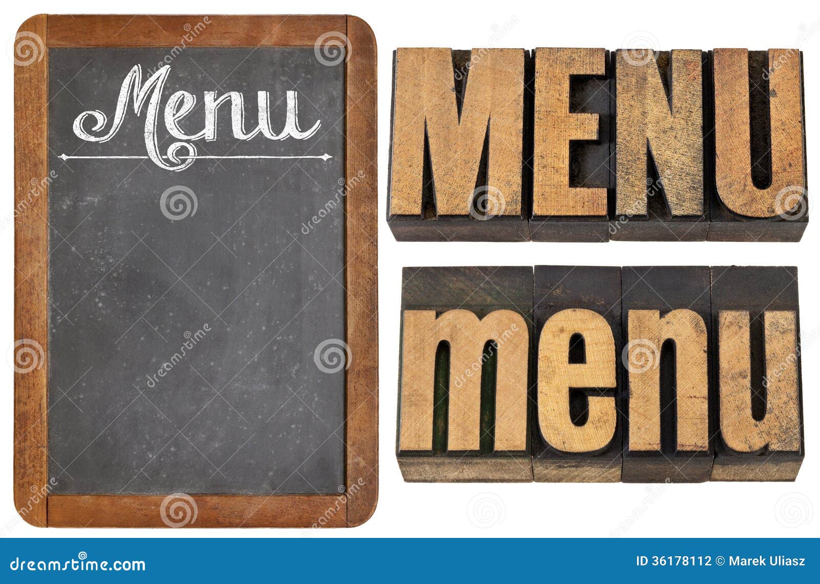 Tipografía De La Palabra Del Menú Foto de archivo - Imagen de madera ...