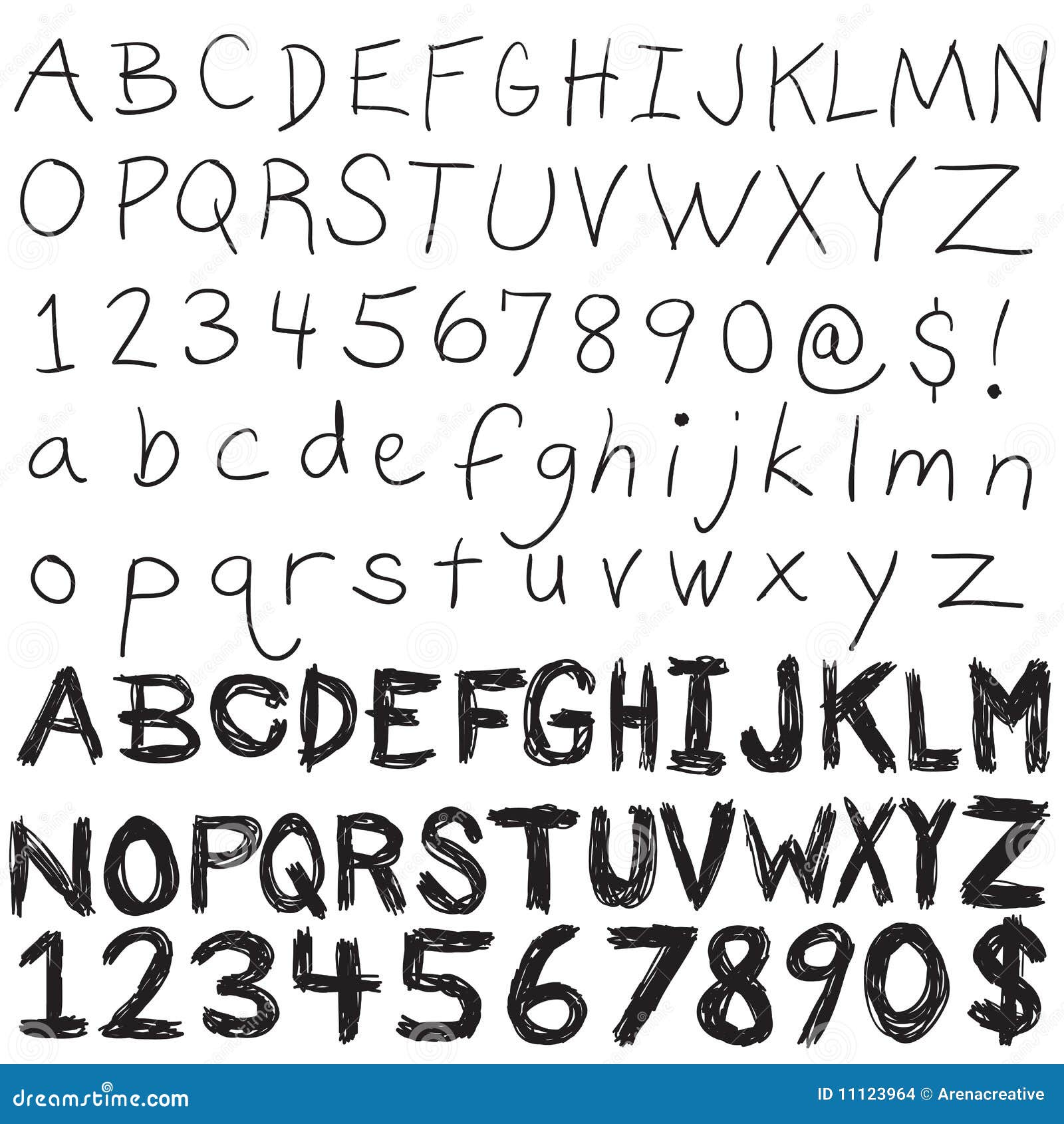 Tipografía escrita mano ilustración del vector. Ilustración de cartas ...