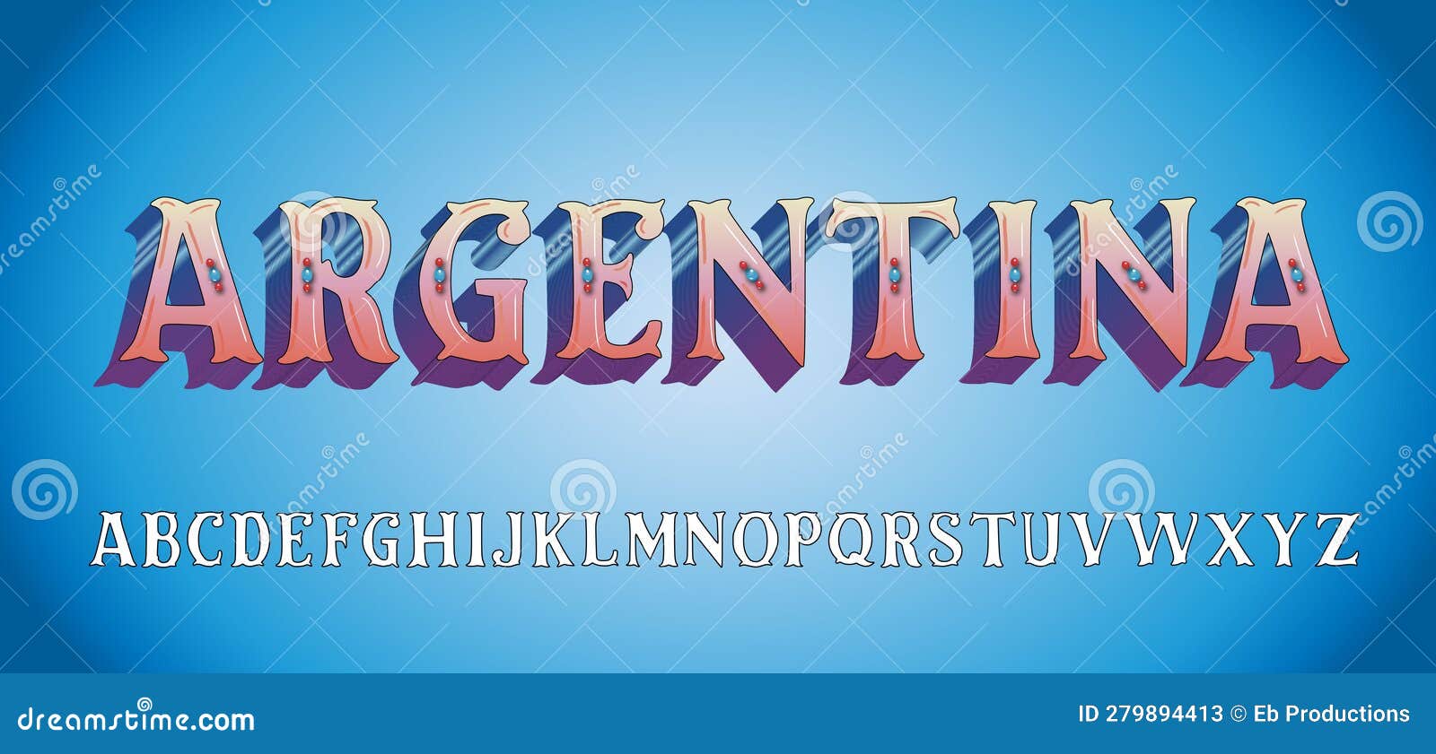 Typography for Fileteado Porteño and Posters and Canvas Paintings Stock ...