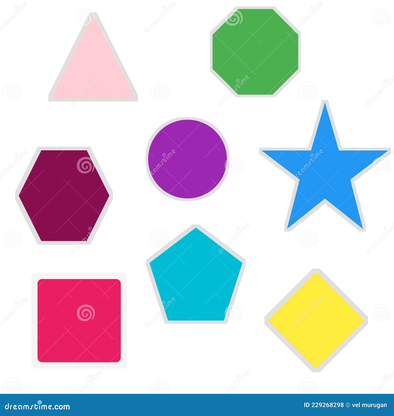 Tipos De Formas De Design Em Fundo Branco Ilustração Stock - Ilustração ...