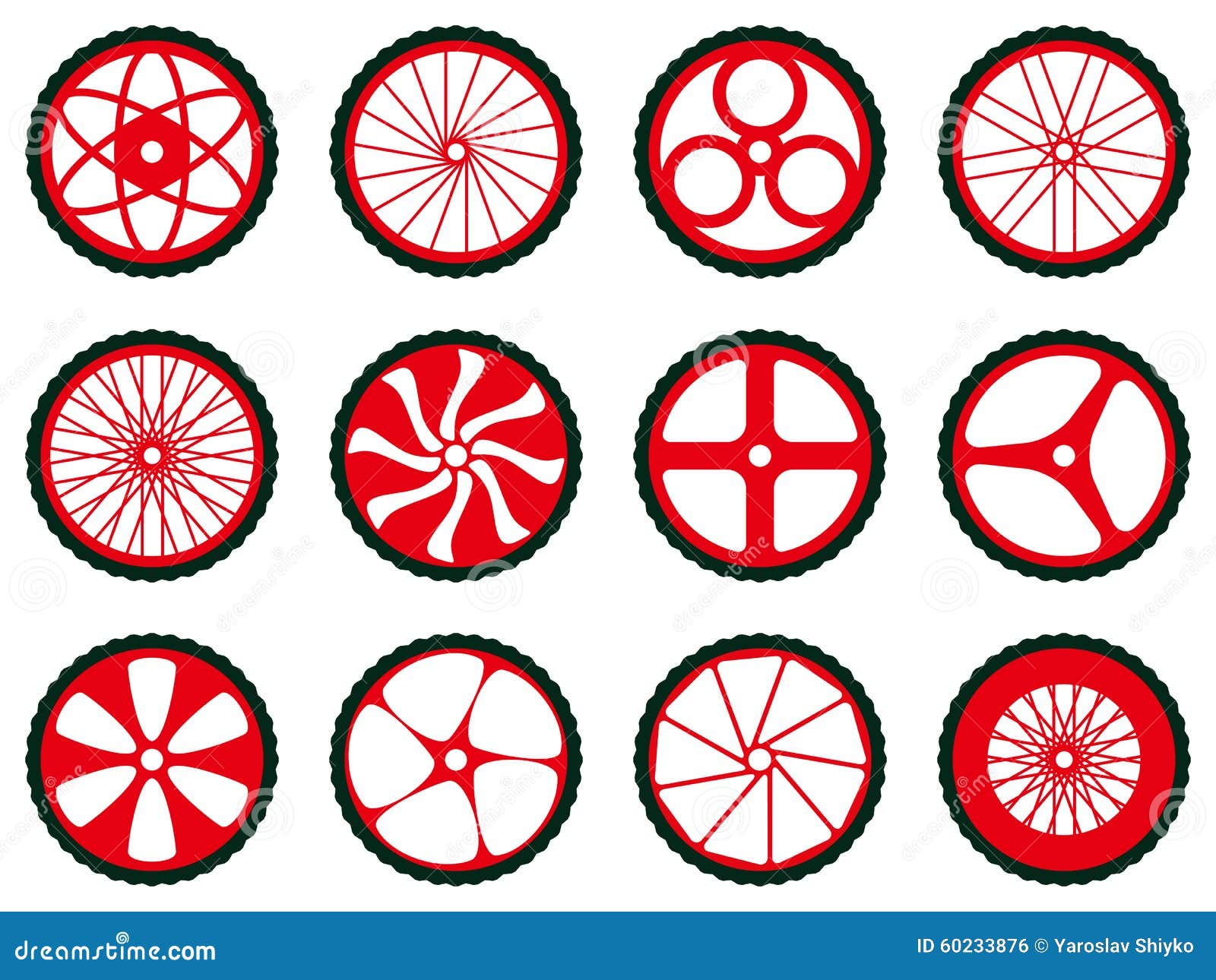 Tipos Diferentes Das Rodas Da Bicicleta Rodas Da Bicicleta Com Pneus E ...