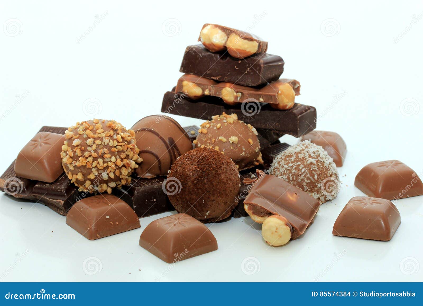 Tipos Diferentes De Chocolates Foto de Stock - Imagem de presente ...