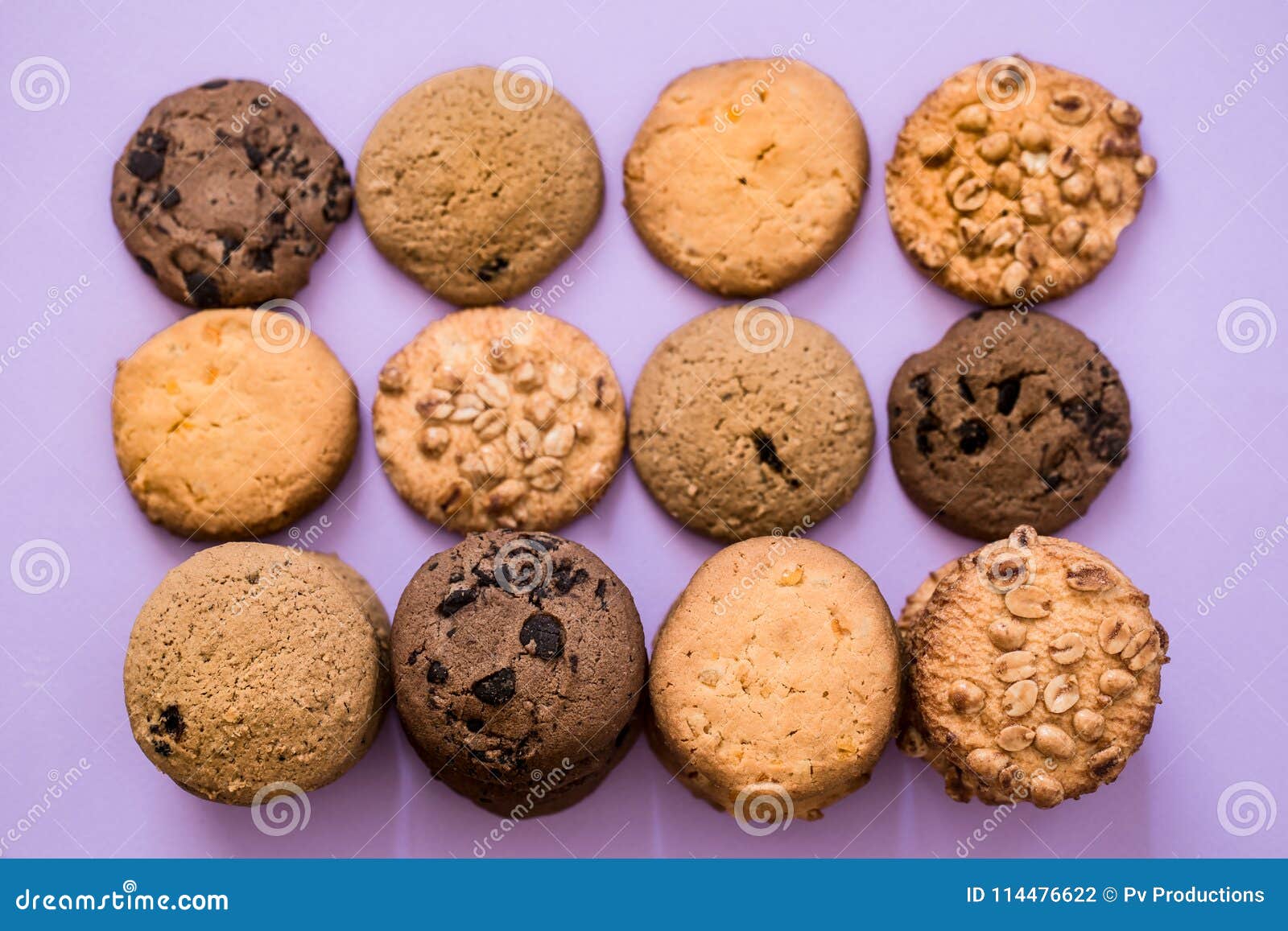 Tipos Diferentes De Cookies Caseiros Foto de Stock - Imagem de alimento ...