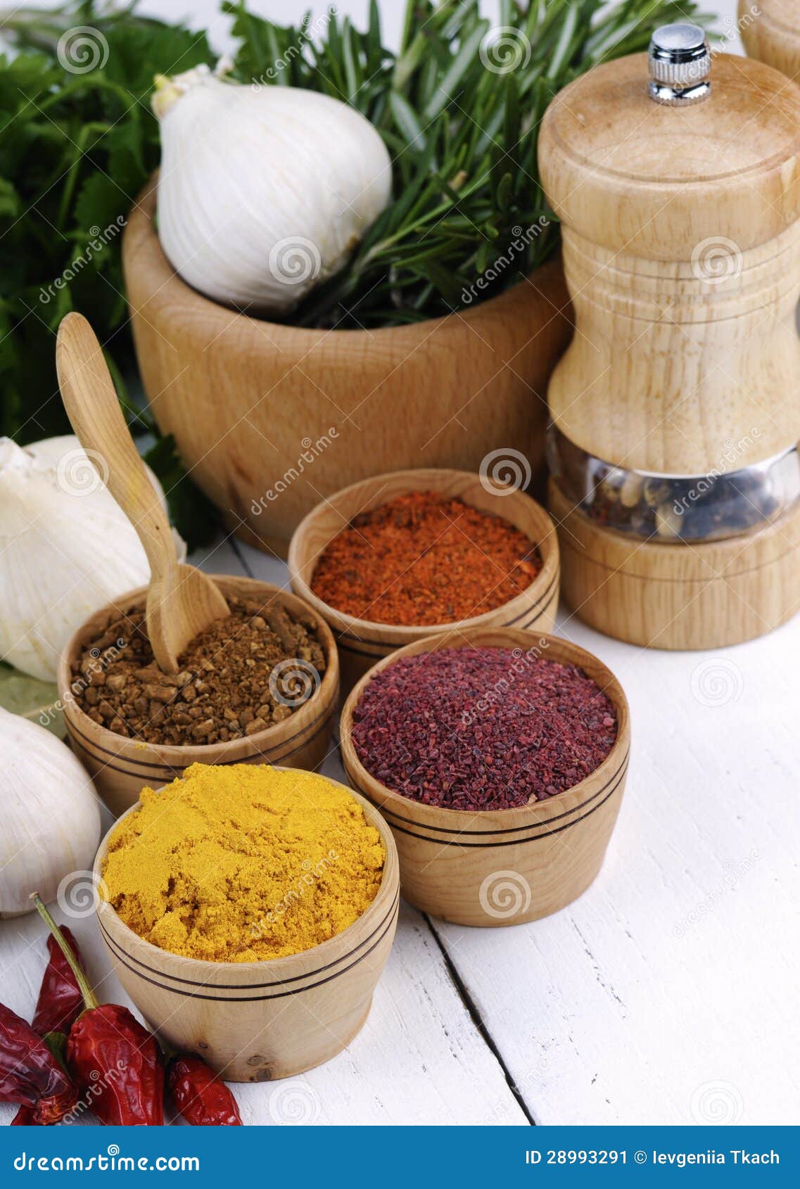 Tipos Diferentes Dos Temperos E Das Ervas Imagem de Stock - Imagem de ...