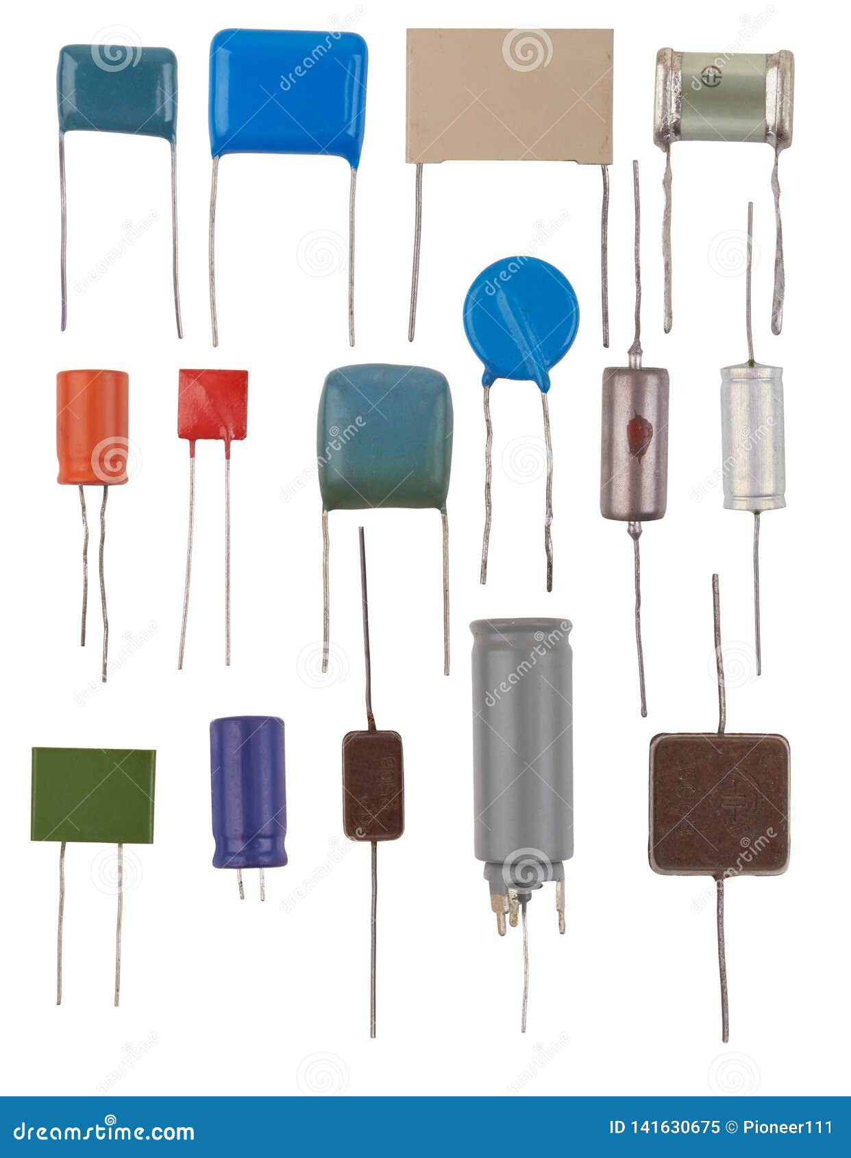 Tipos Dos Capacitores Isolados Imagem de Stock - Imagem de cerâmico ...