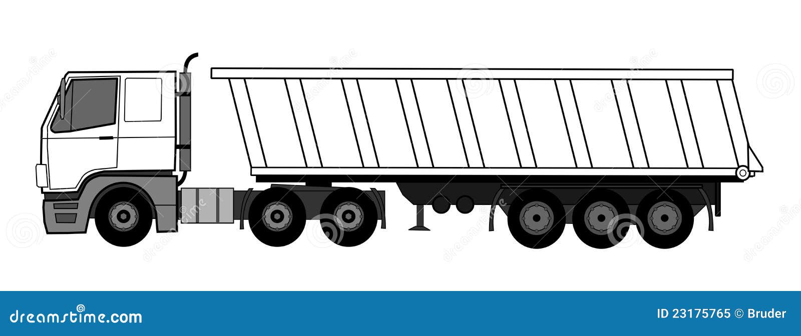 Tipper stock vector. Illustration of machinery, construction - 23175765