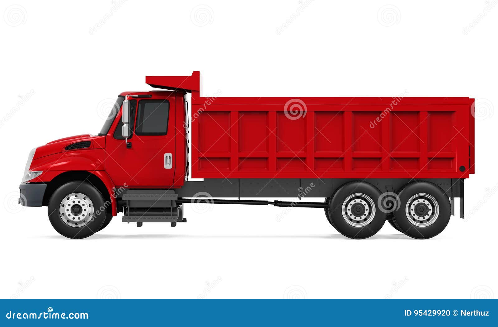 Red Tipper Dump Truck Color Isolated Vector | CartoonDealer.com #54621224
