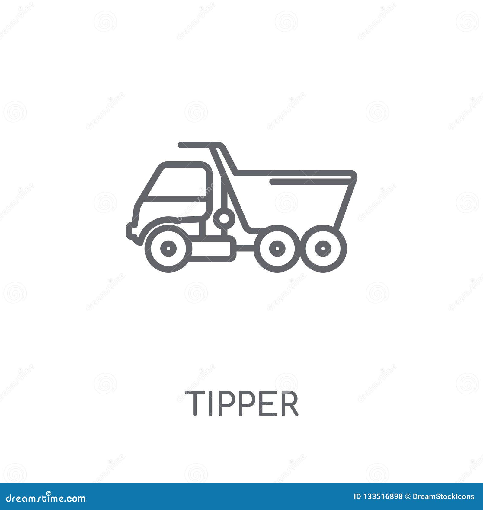 Tipper Linear Icon. Modern Outline Tipper Logo Concept on White Stock ...