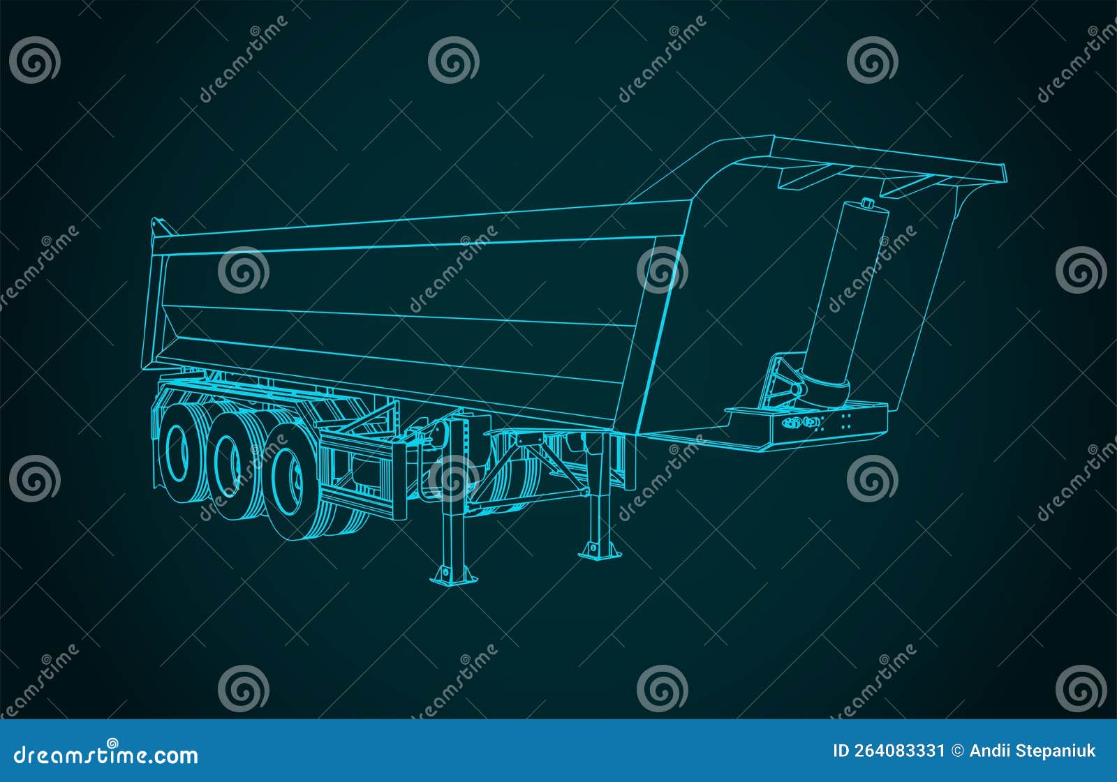Tipper Semi Trailer Illustrations | CartoonDealer.com #287088992