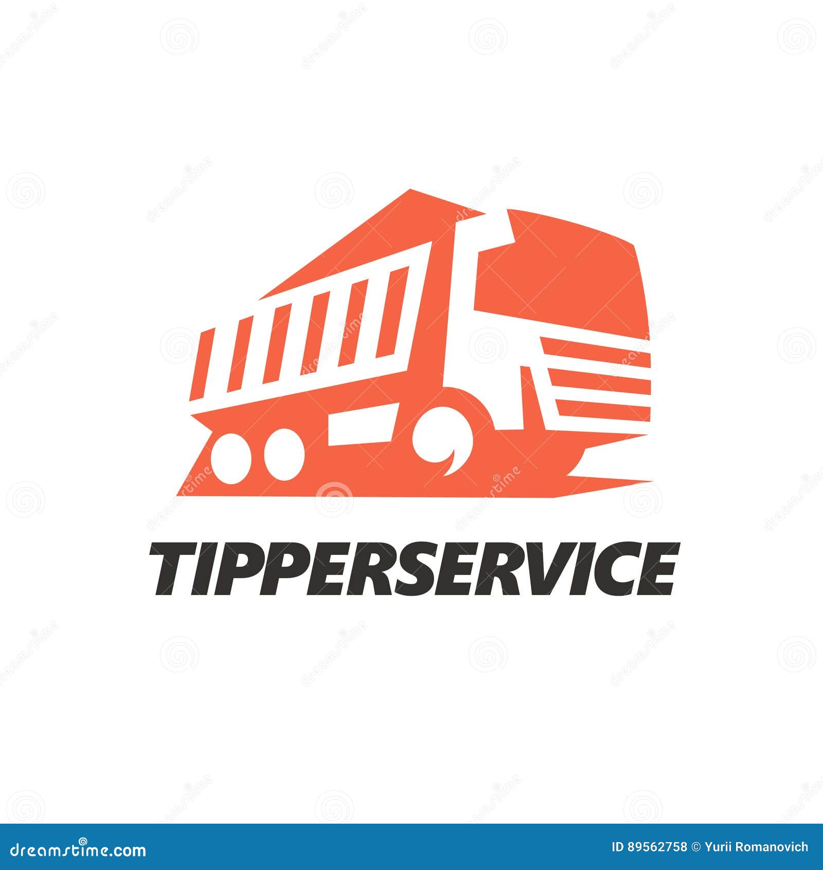 Tipper Truck Construction Logo Vektor Illustrationer - Illustration av ...