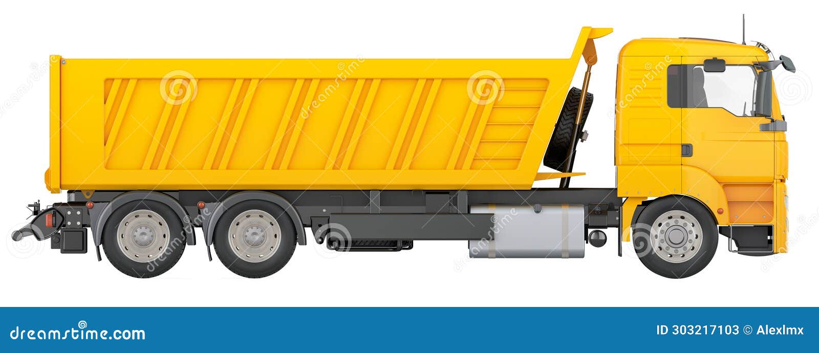 Top View. Tipper Lorry On Transparent Background, Logistics ...