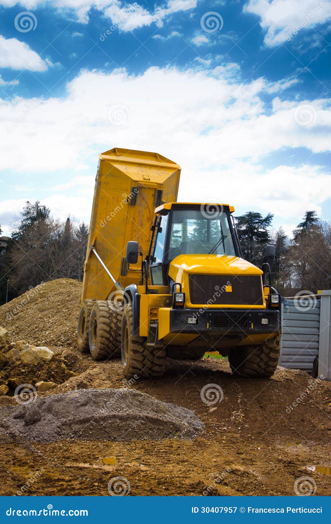 Tipper truck front stock image. Image of construction - 30407957
