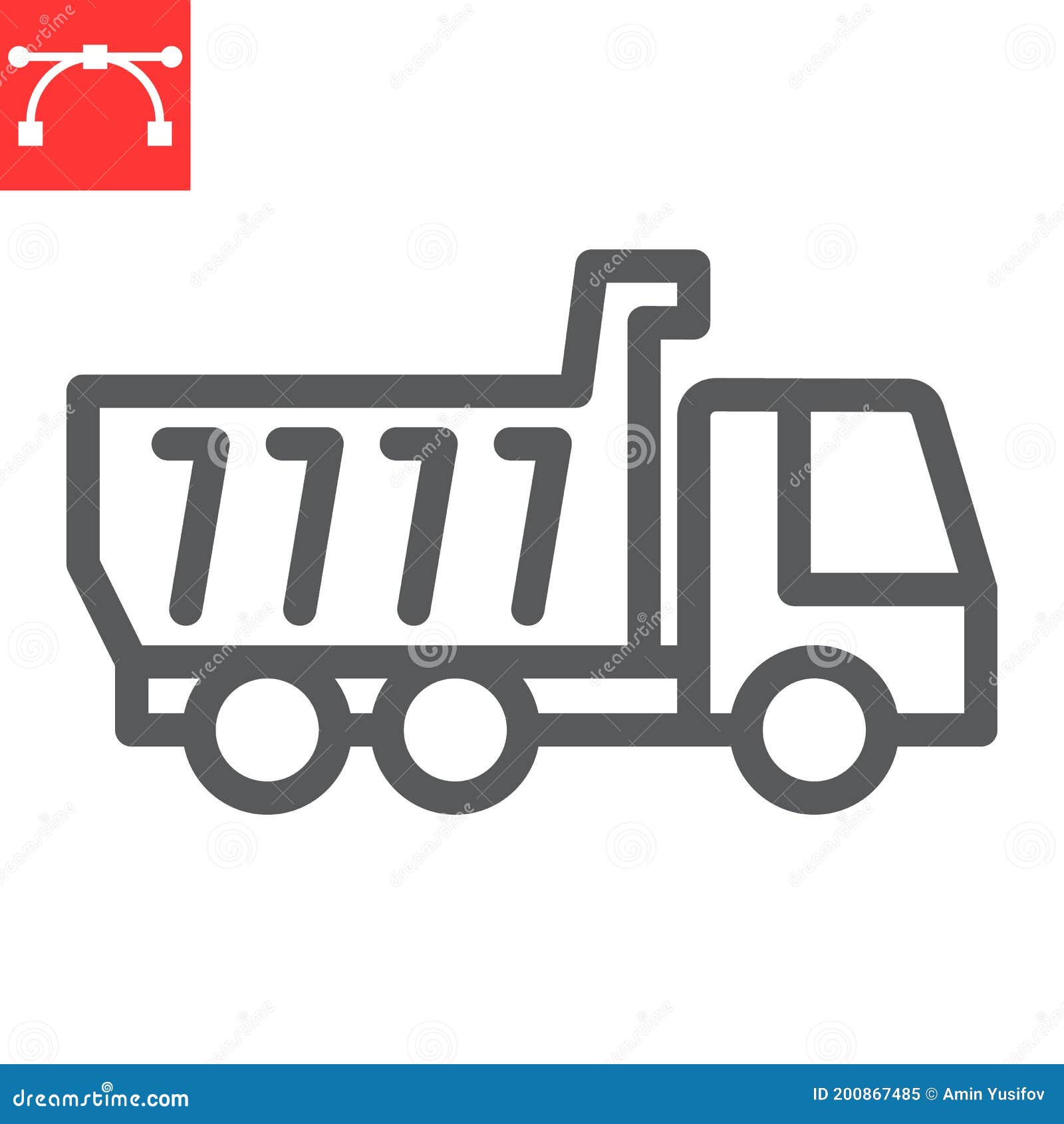 Linear Tipper Icon From Construction Outline Collection. Thin Line ...