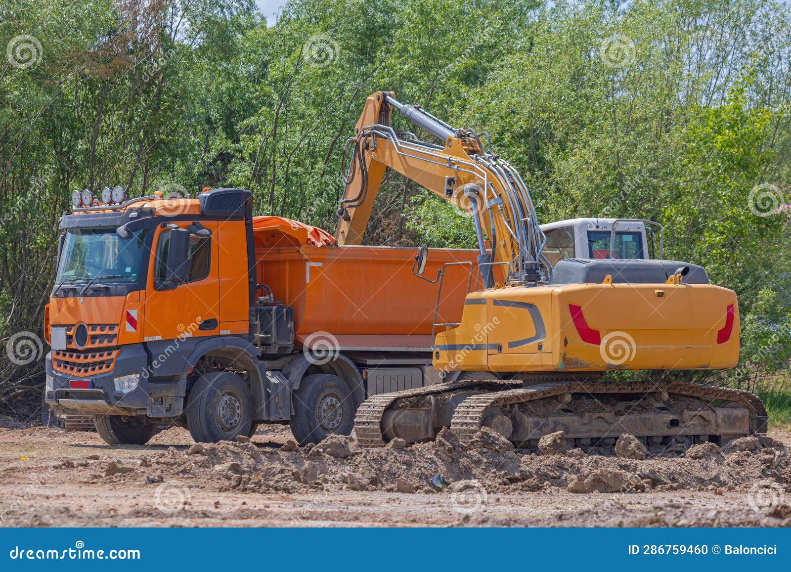Tipper Truck Loader stock photo. Image of truck, balkans - 286759460
