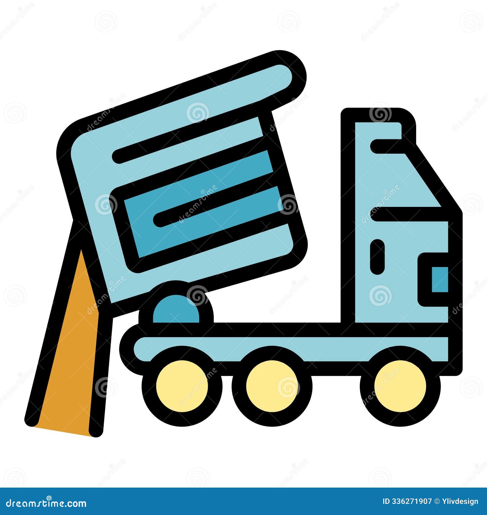 Blue Tipper Truck Vector Art | CartoonDealer.com #85069770