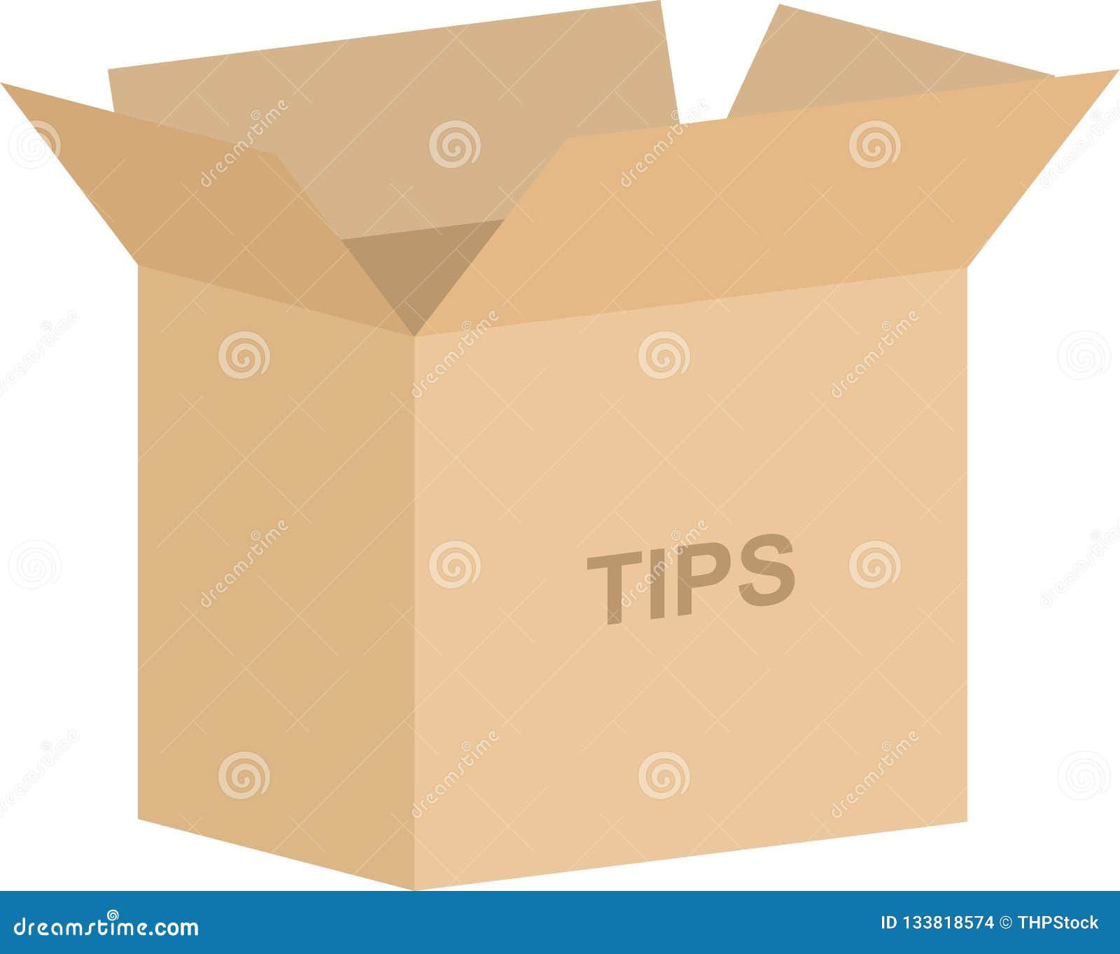 Tipping Box Vector stock vector. Illustration of concept - 133818574