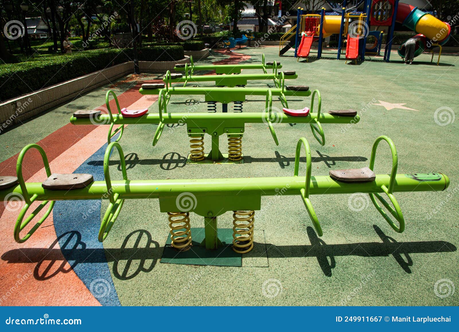 Tipping Machine Up and Down Vertically for Children in the Public Park ...