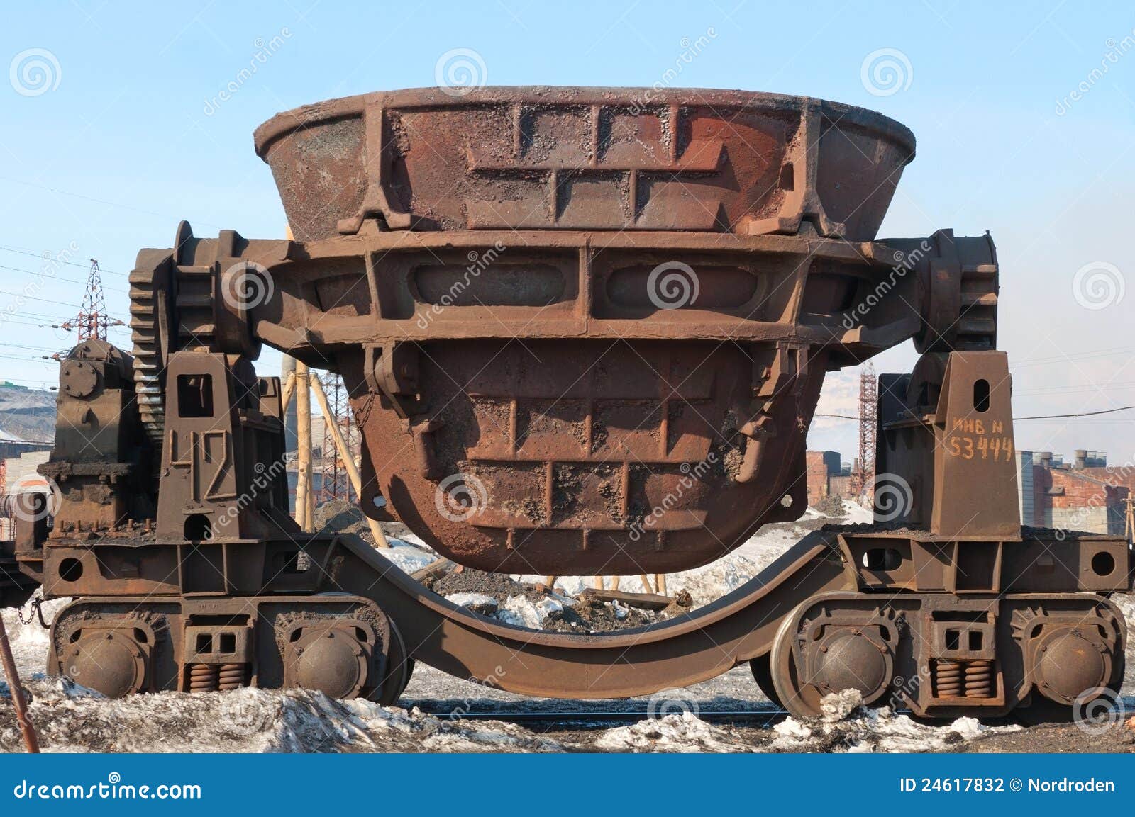 Tipping Transportation Bucket Stock Photo - Image of metallic, melting ...