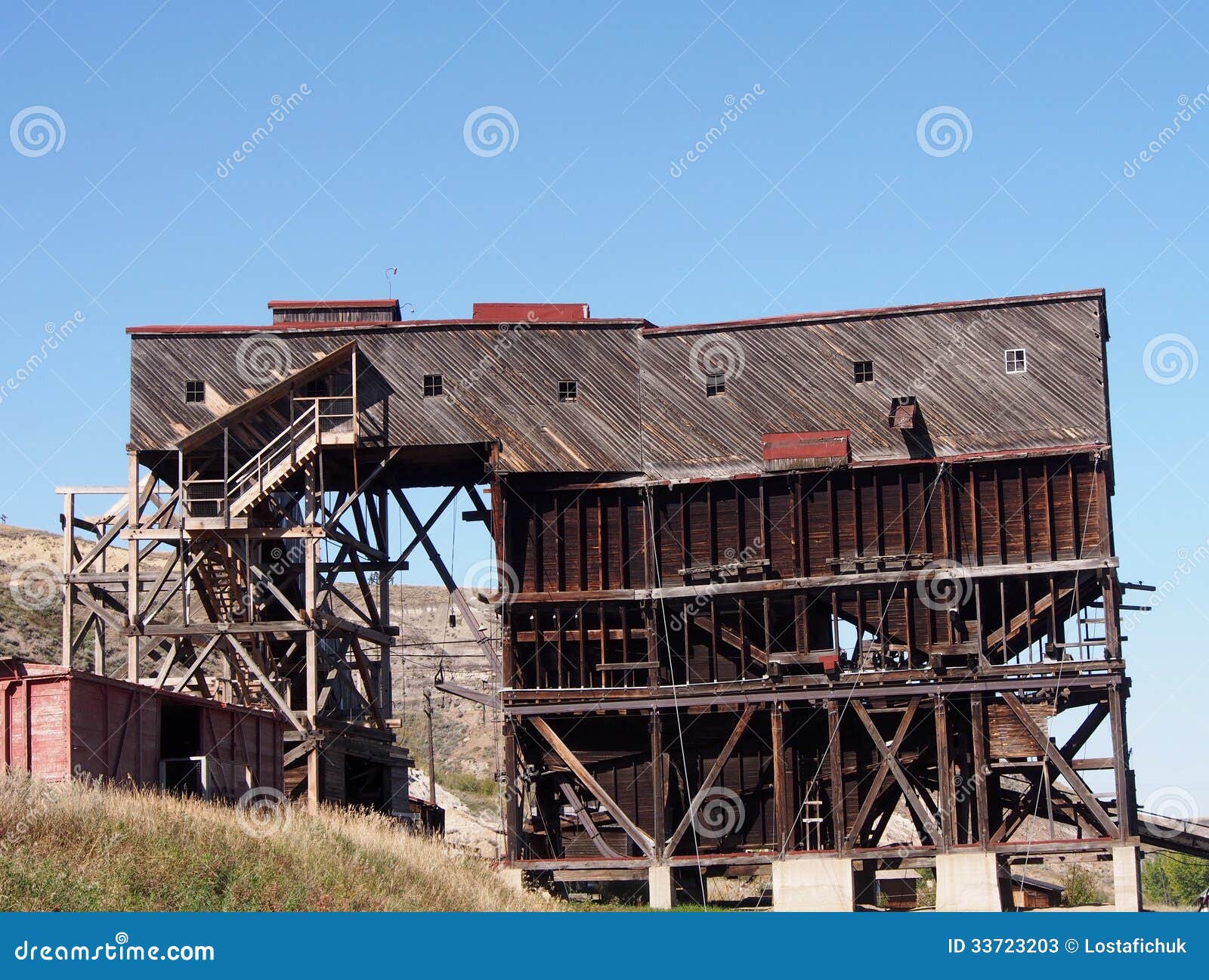 Tipple at the Atlas Coal Mine Drumheller Stock Image - Image of miners ...