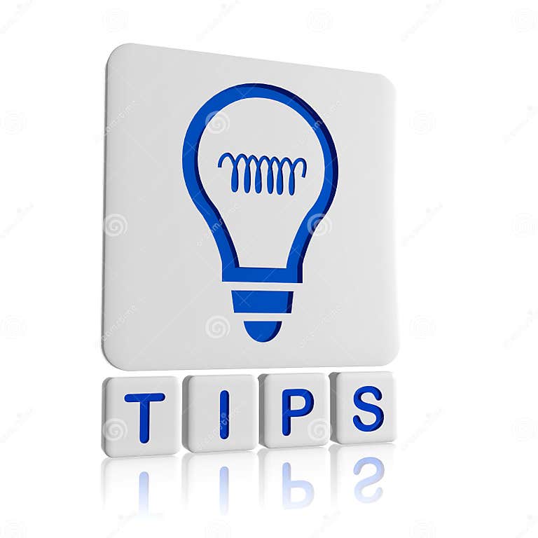 Tips - 3d icon stock illustration. Illustration of consumer - 28896382