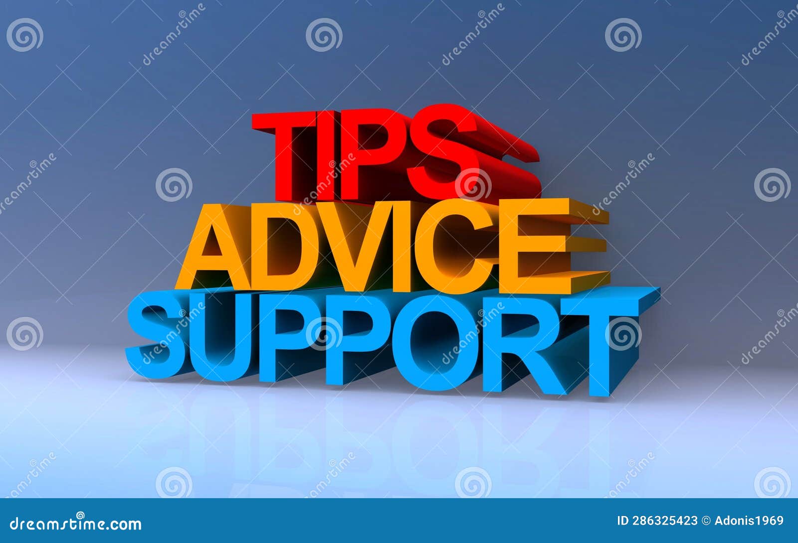 Tips Advice Support on Blue Stock Illustration - Illustration of ...