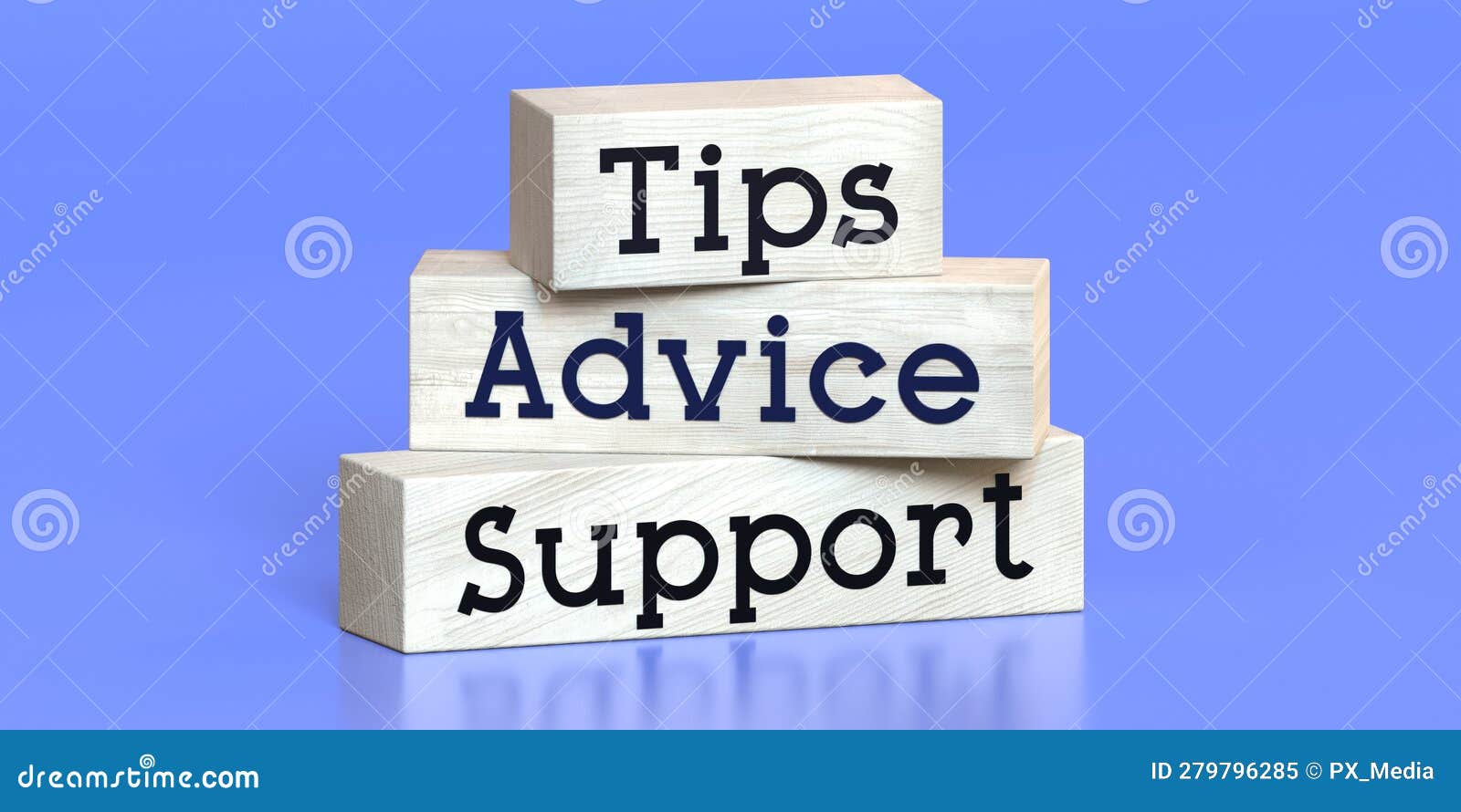 Tips, Advice, Support - Words on Wooden Blocks Stock Illustration ...