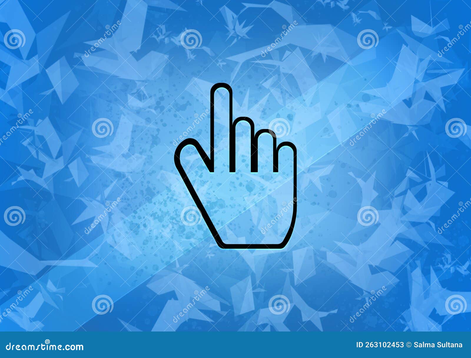Tips Aesthetic Abstract Icon on Blue Background Stock Illustration ...